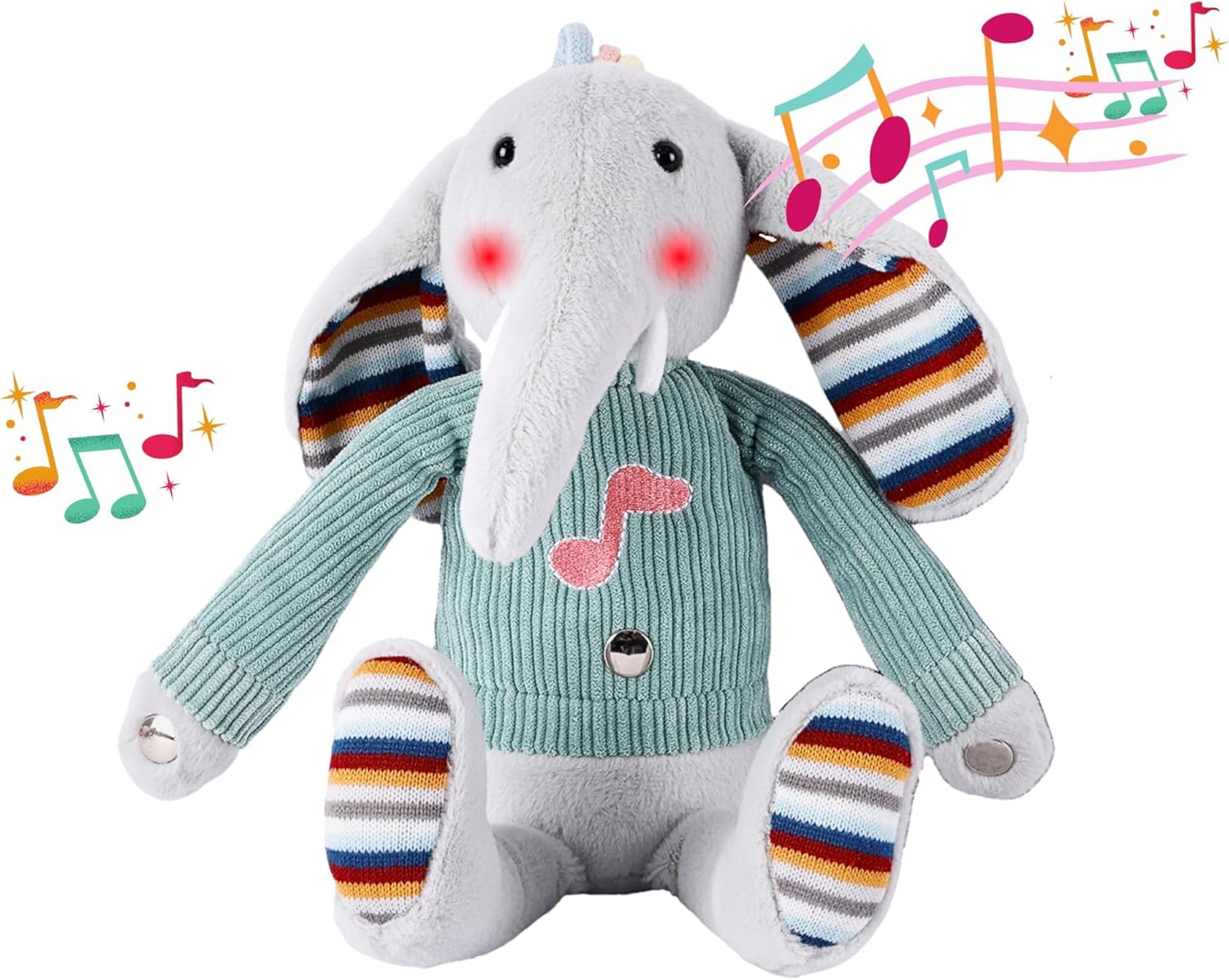 Amazon.com: Lumio Musical Stuffed Animal Plush Toy with Lights & Sounds ...
