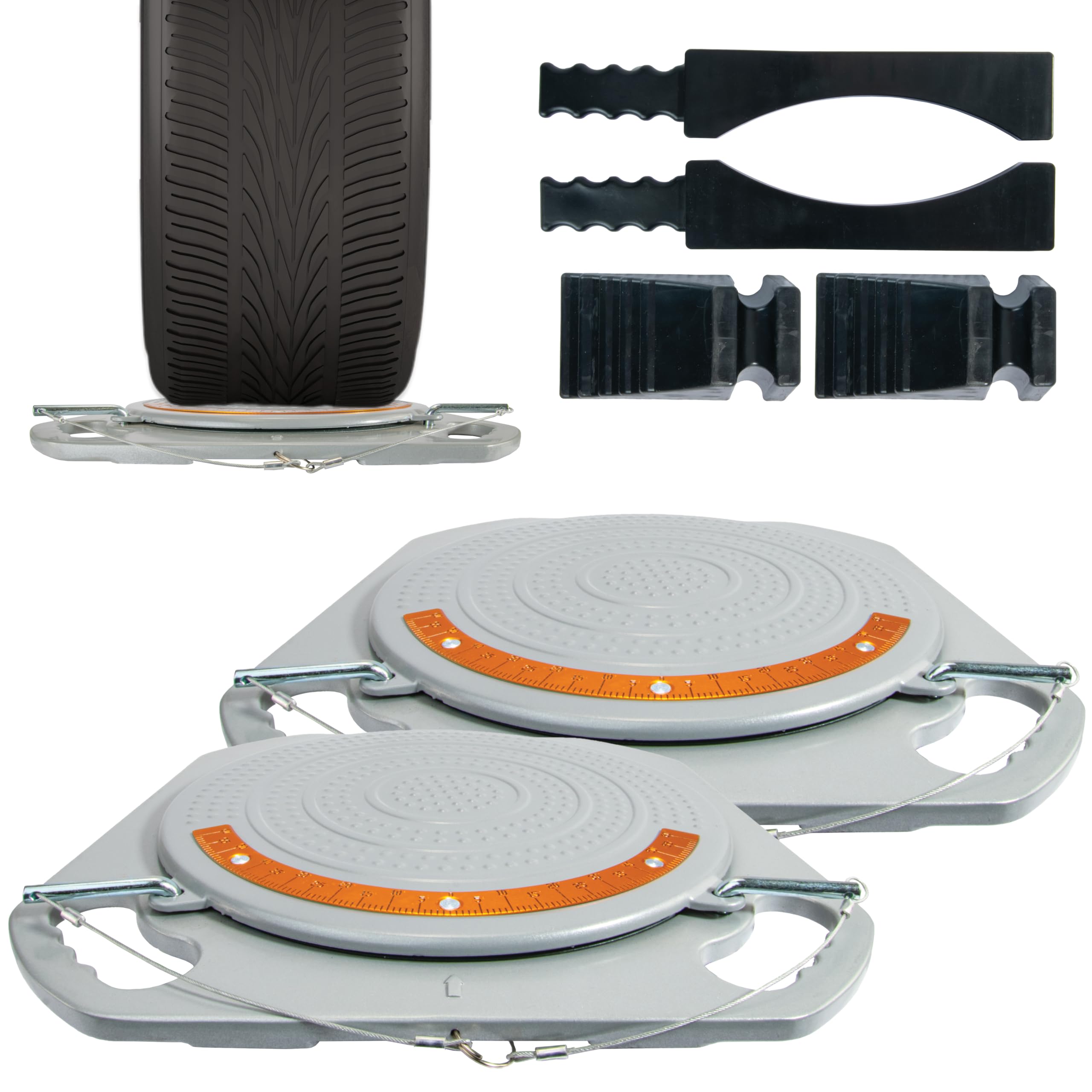 Amazon.com: AUTOSOLO Low Profile Wheel Alignment Turn Plates - 4-Ton ...