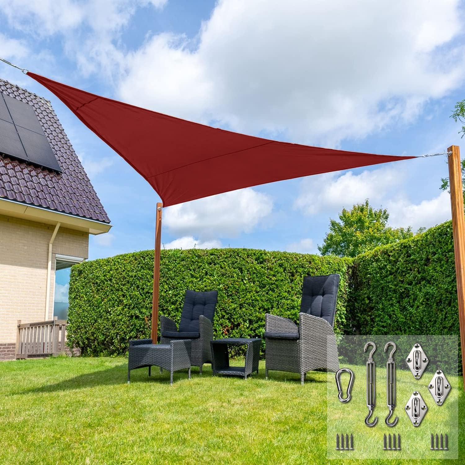Amazon.com : INFRANGE Sun Shade Sail Waterproof Right Triangle Sun ...