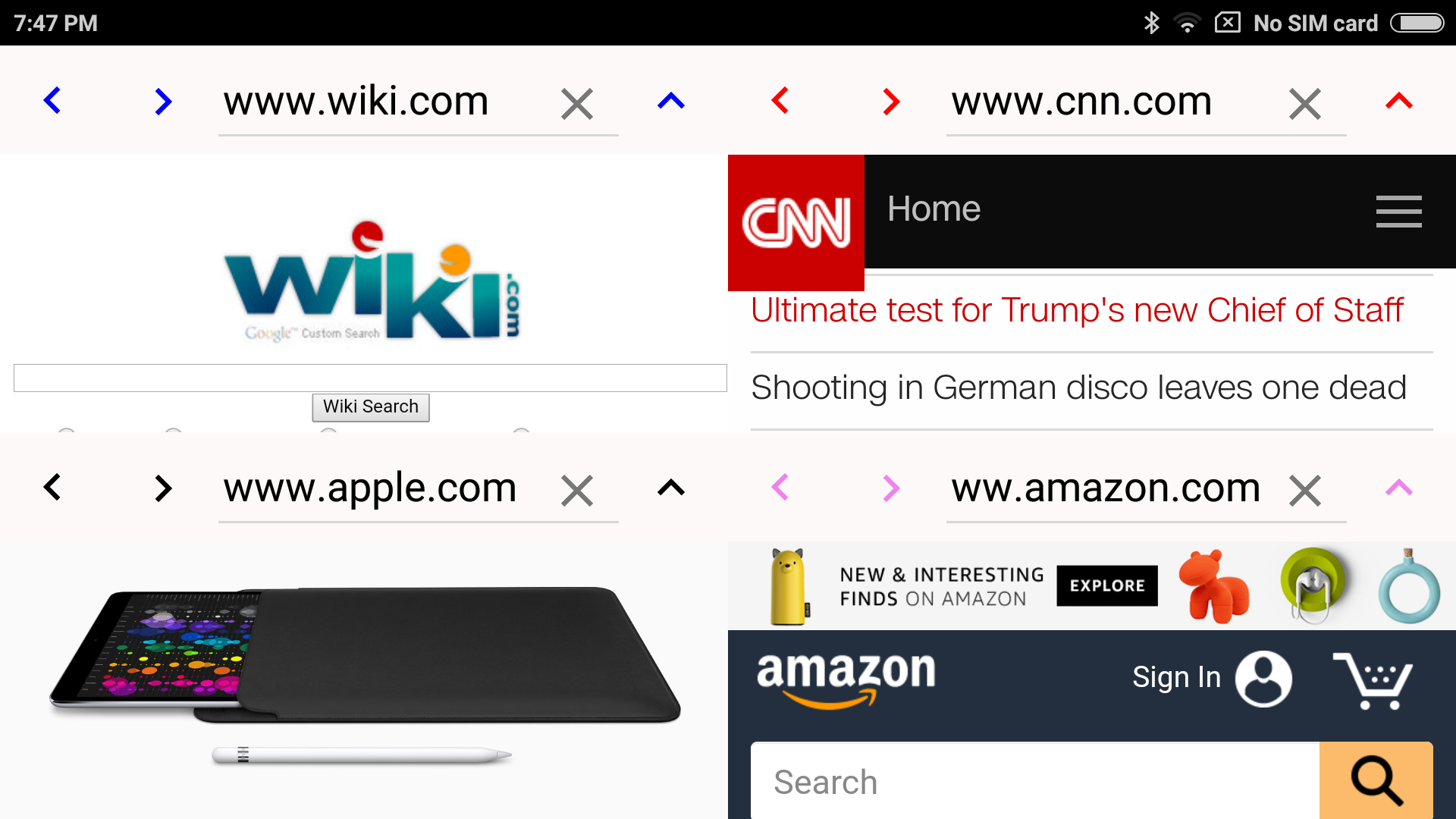 BrowserX4: 4 Browsers at Once:Amazon.de:Appstore for Android