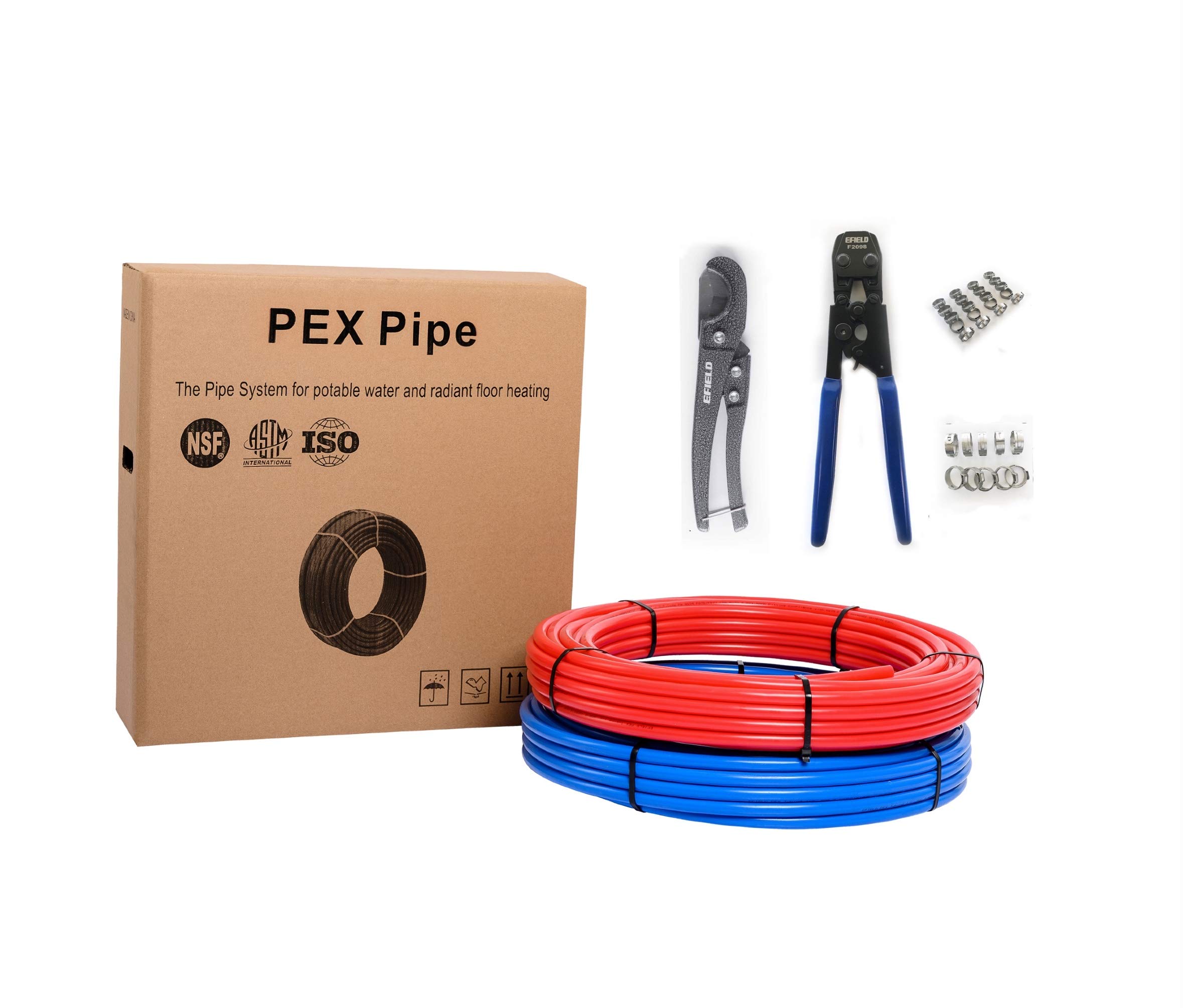 Buy EFIELD Pex b Pipe Tool Kit NSF Certified Pex b Pipe Tubing Blue