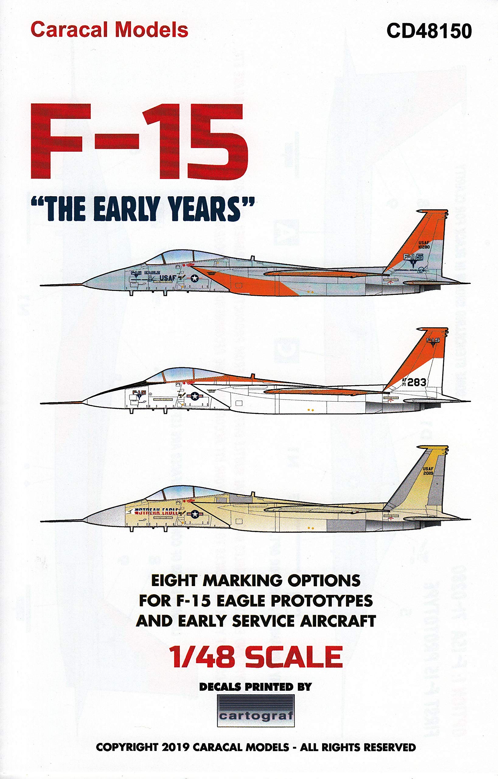 Buy Caracal Models CARCD48150 1 48 Decals F 15 Eagle The Early Years WATERSLIDE Decal Sheet buy-caracal-models-carcd48150-1-48-decals-f-15-eagle-the-early-years-waterslide-decal-sheet