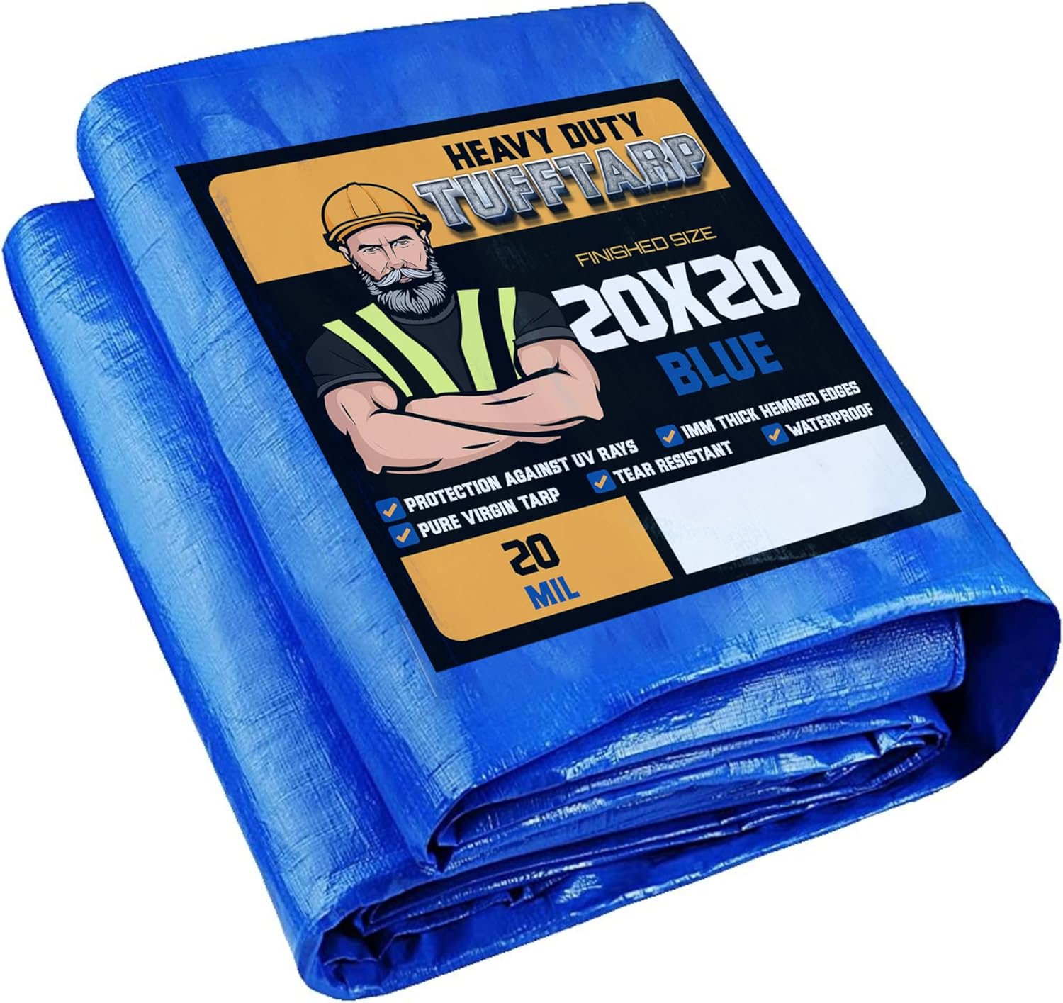 Amazon.com: TUFF Tarp: Heavy Duty Poly Tarps - Varying Thickness ...