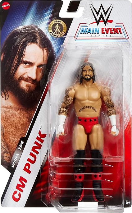 Amazon.com: CM Punk WWE Main Event 154 Toy Wrestling Figure : Toys & Games