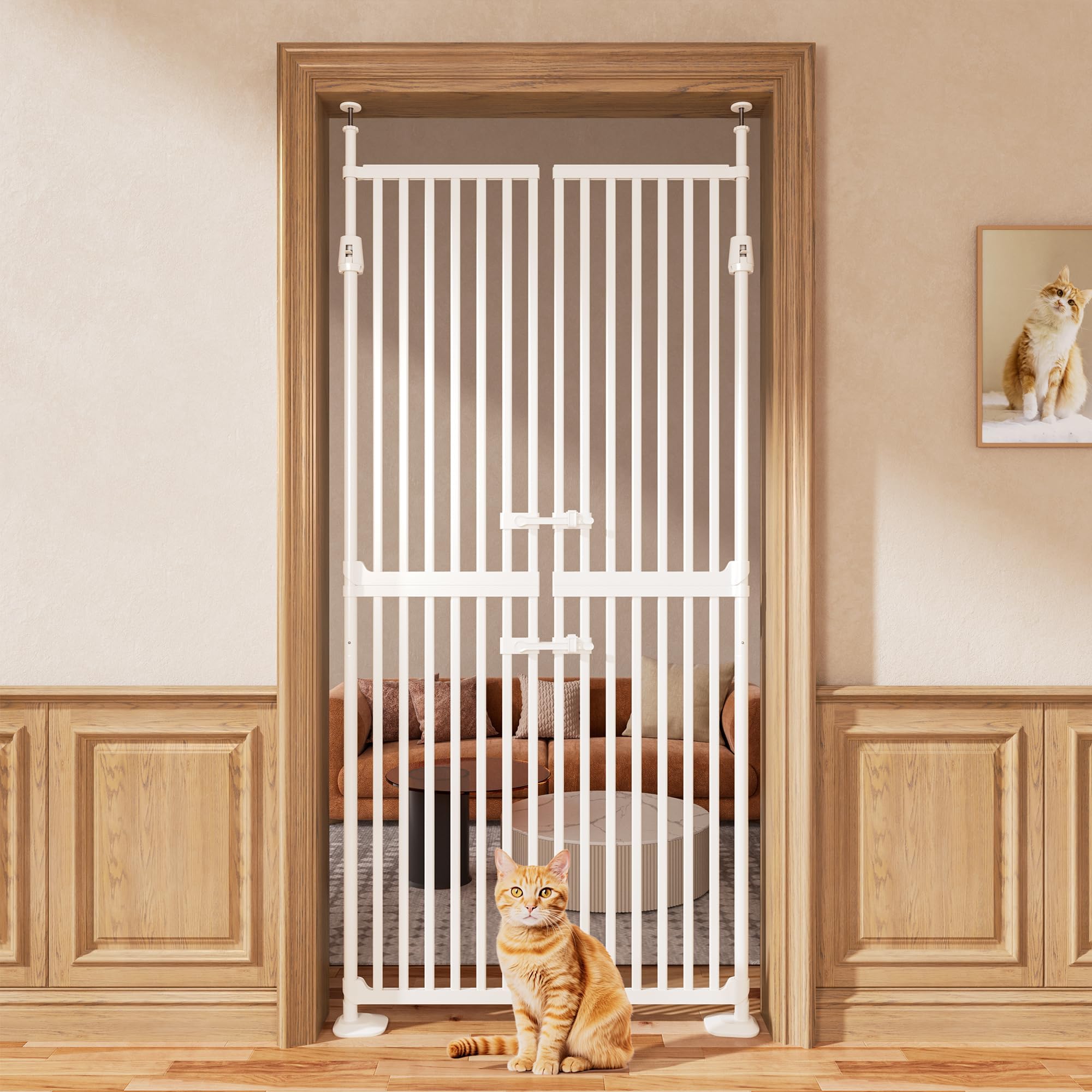 Amazon.com: 71" High Extra Tall Cat Gate, 33.85-35.43" Wide Cat Safety ...