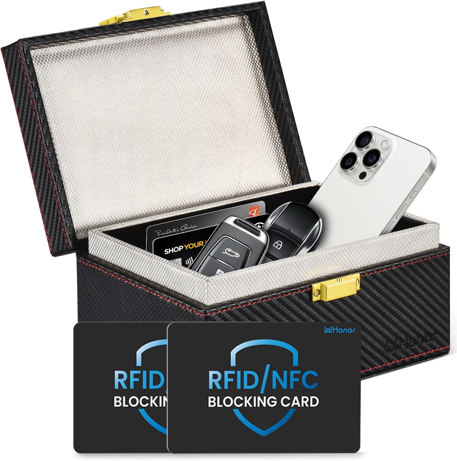 WHonor Faraday Box with Pouch 2 Pack for Car Keys and RFID Blocking ...