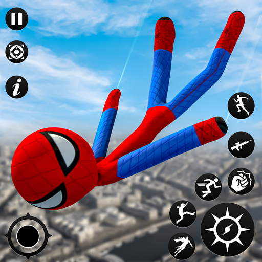 Super Flying Stickman Spider Open World Game: Real Stick Rope Hero ...