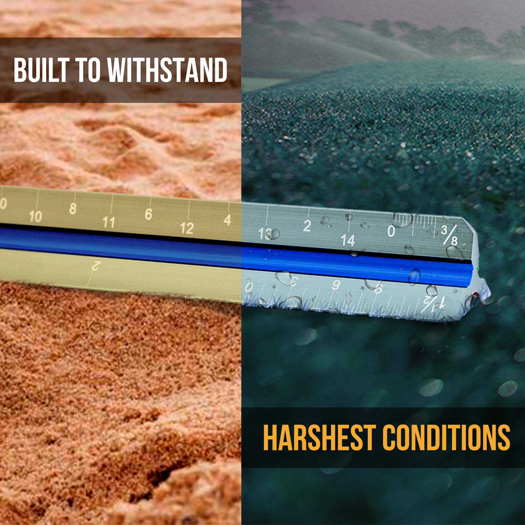 Stylo Architectural Scale Ruler 12 inch Laser Etched Triangle Drafting ...