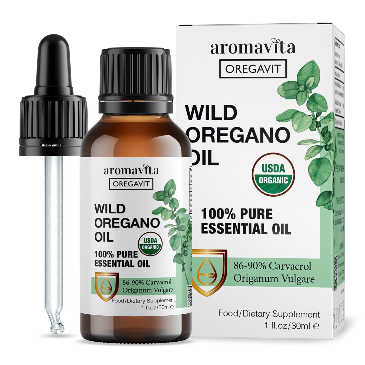 Amazon.com: AROMAVITA Wild Oregano Oil Organic - 100% Pure Undiluted Organic Wild Oregano Oil ...