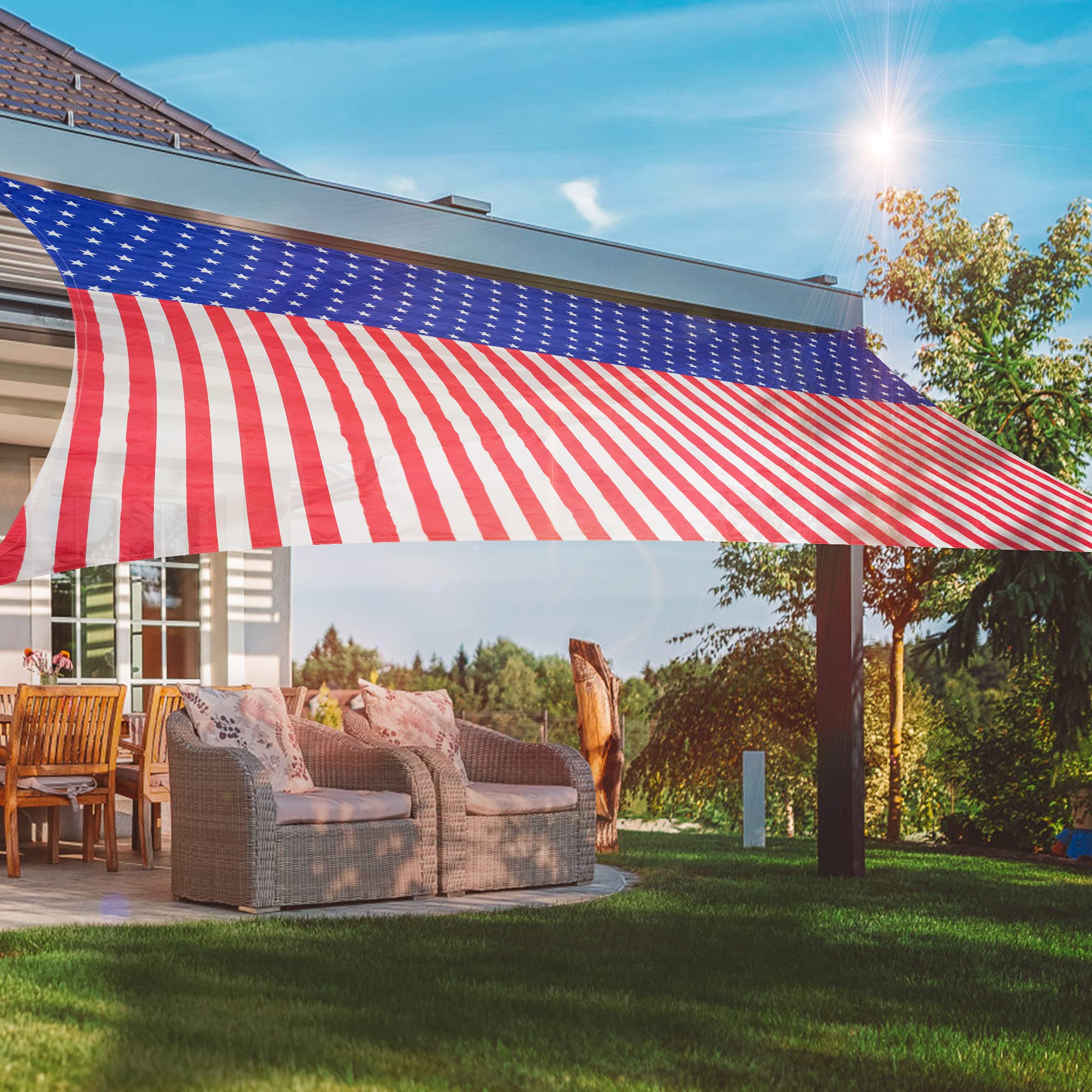 American Flag 4th Of July Decorations Outdoor Sun Shade Sail ...