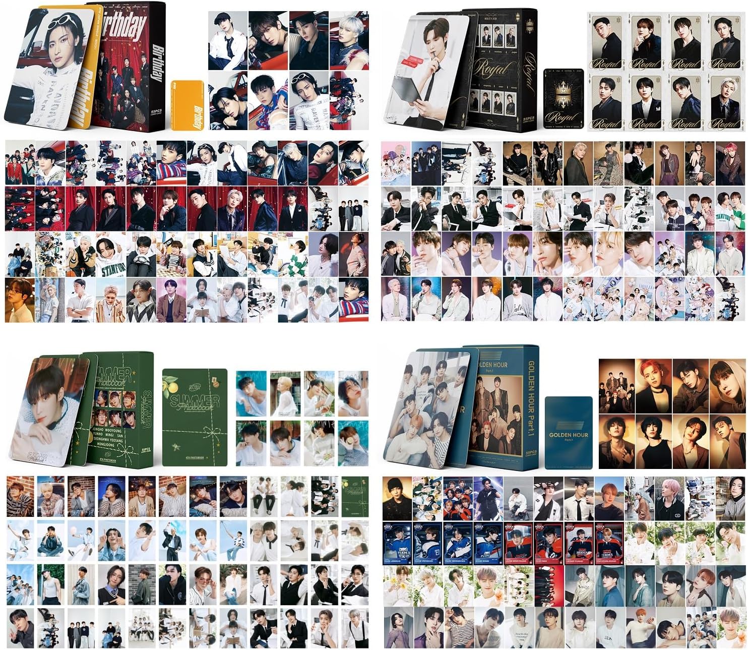 Amazon.com: haianallo 55 PCS ATEEZ Small Cards in Stock Golden Hour ...