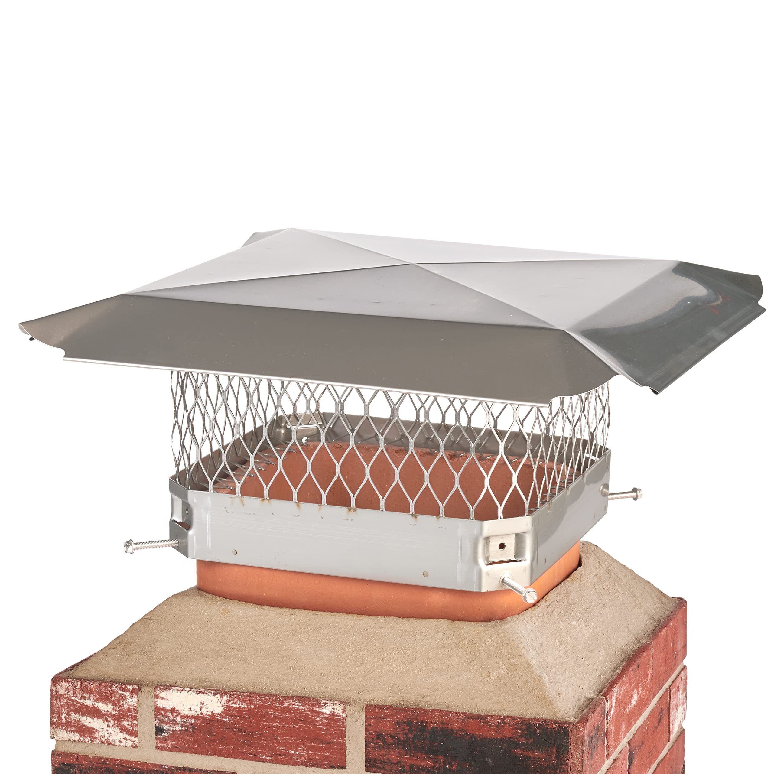 HY-Guard Stainless Steel Chimney Cap - HY-C Chimney Cover, Single Bolt ...