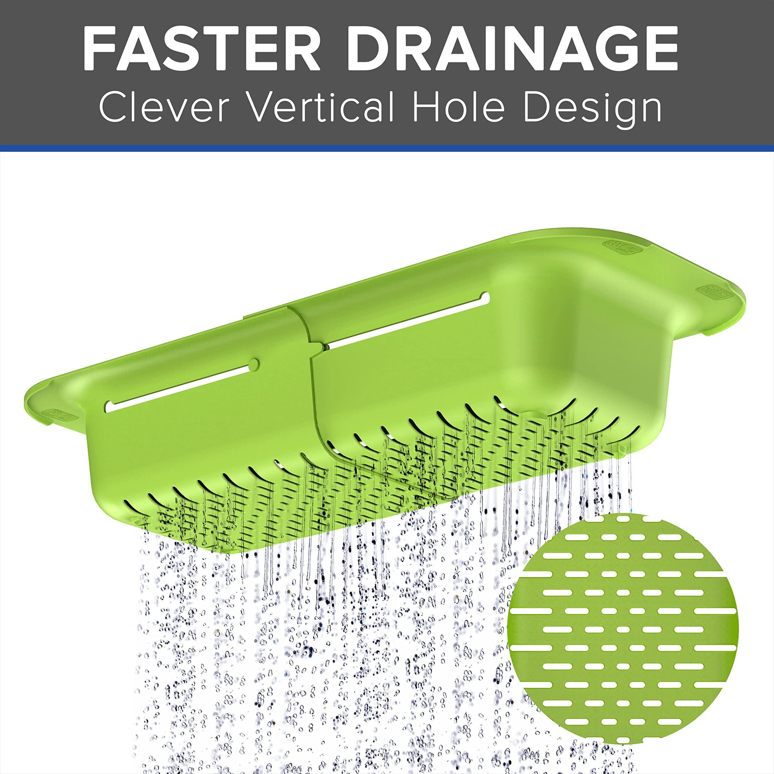 Snapklik.com : Janska 3-in-1 Adjustable Over The Sink Colander, 30% ...