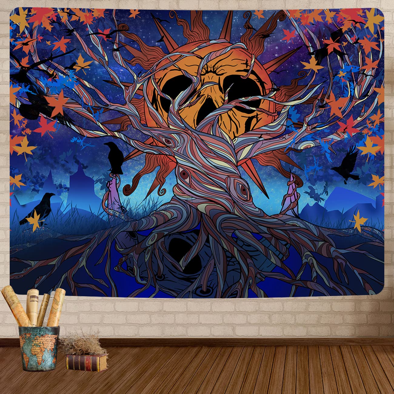 Amazon.com: MAMHSABC Sun and Moon Tapestry Tree of Life Tapestry ...
