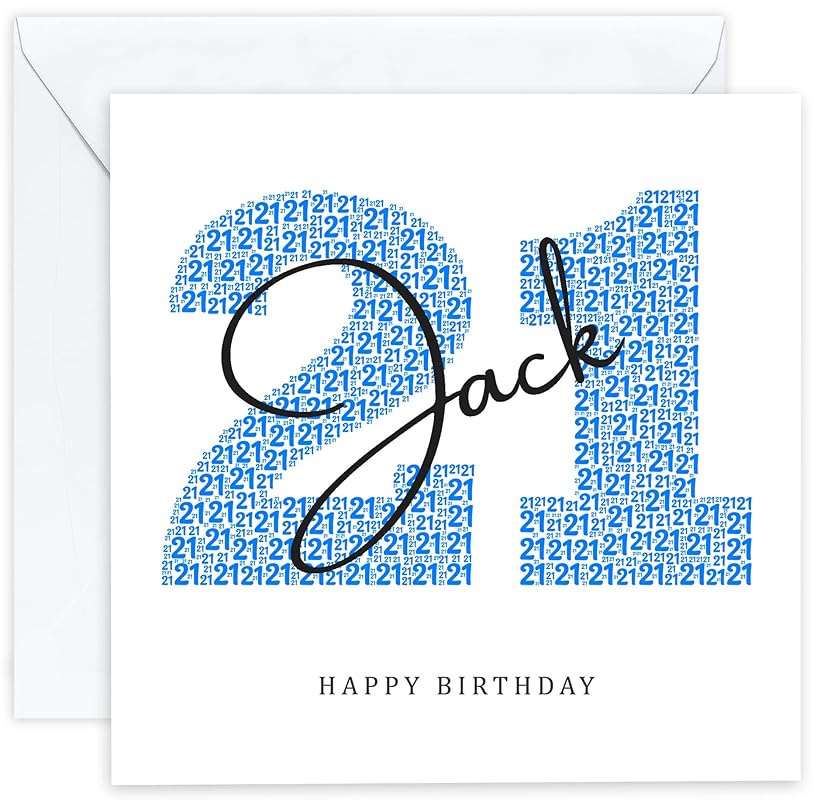 Personalised 21st Birthday Card - Twenty First Birthday Card for 21 ...