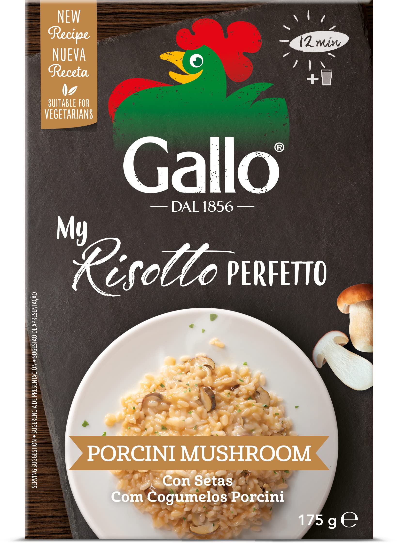 Riso Gallo My Risotto Perfetto Vegan Porcini Mushroom, Vegan, 175 g ...