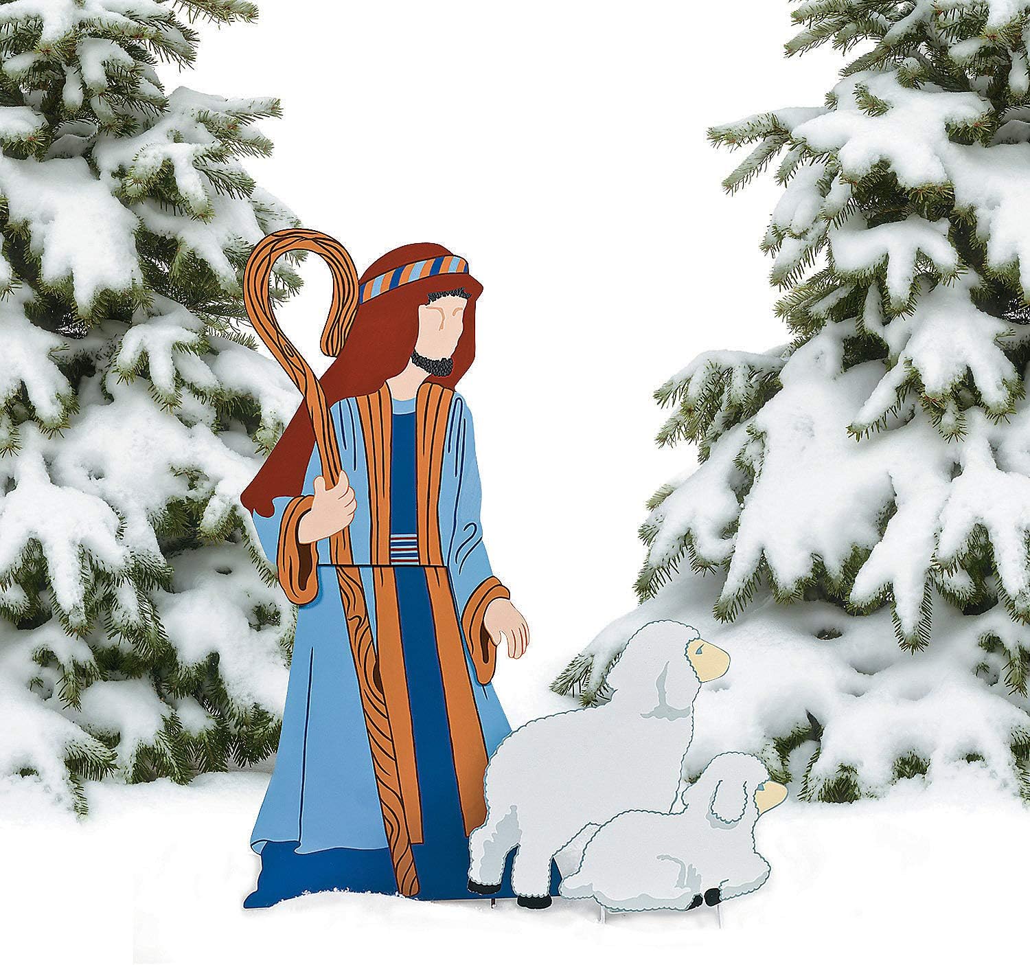 Amazon.com : 16 1/2" x 34" Shepherd & 16 1/2" x 15" Lamb Yard ...