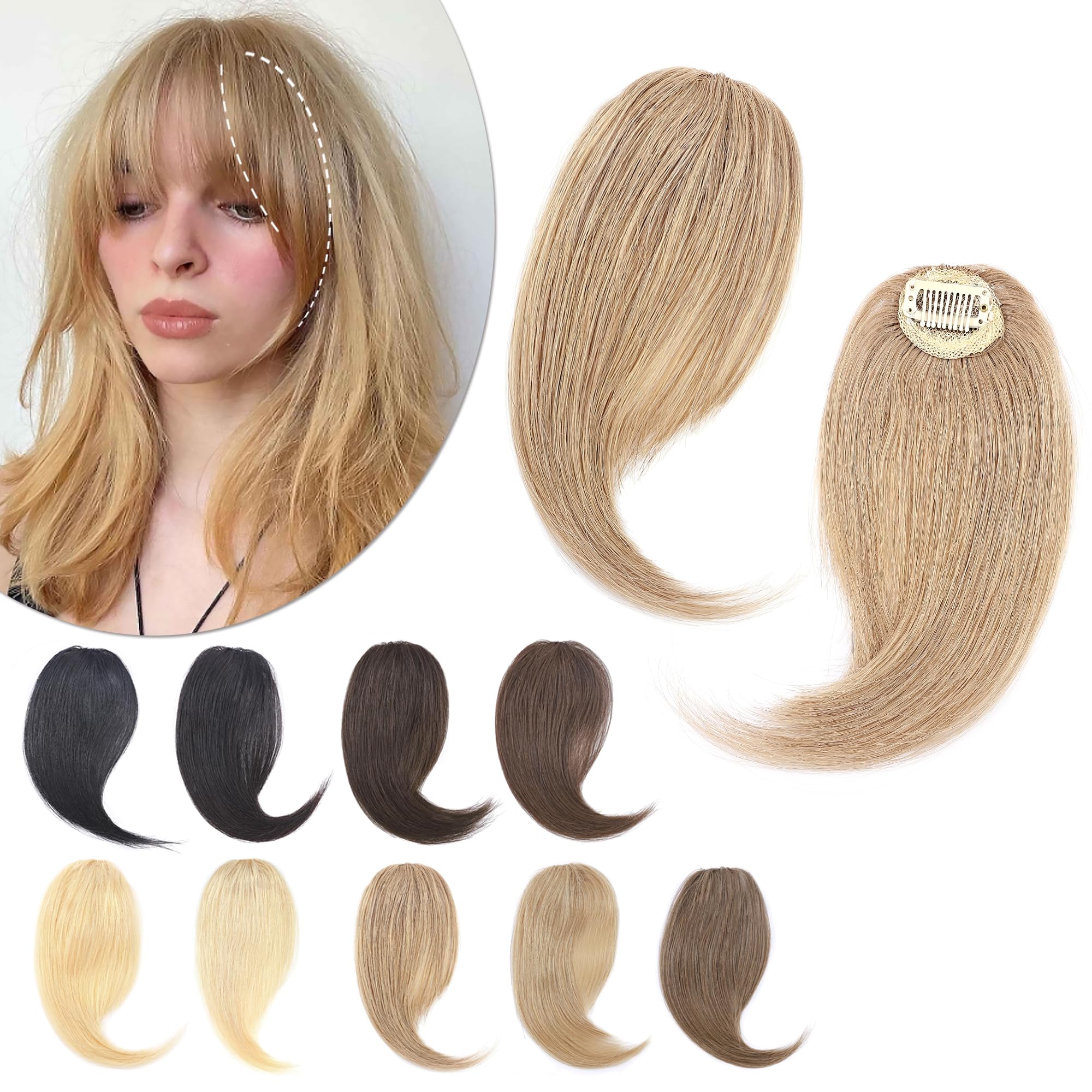 Snapklik.com : Side Bangs Clip In Bangs 100% Real Human Hair 10 Inch ...