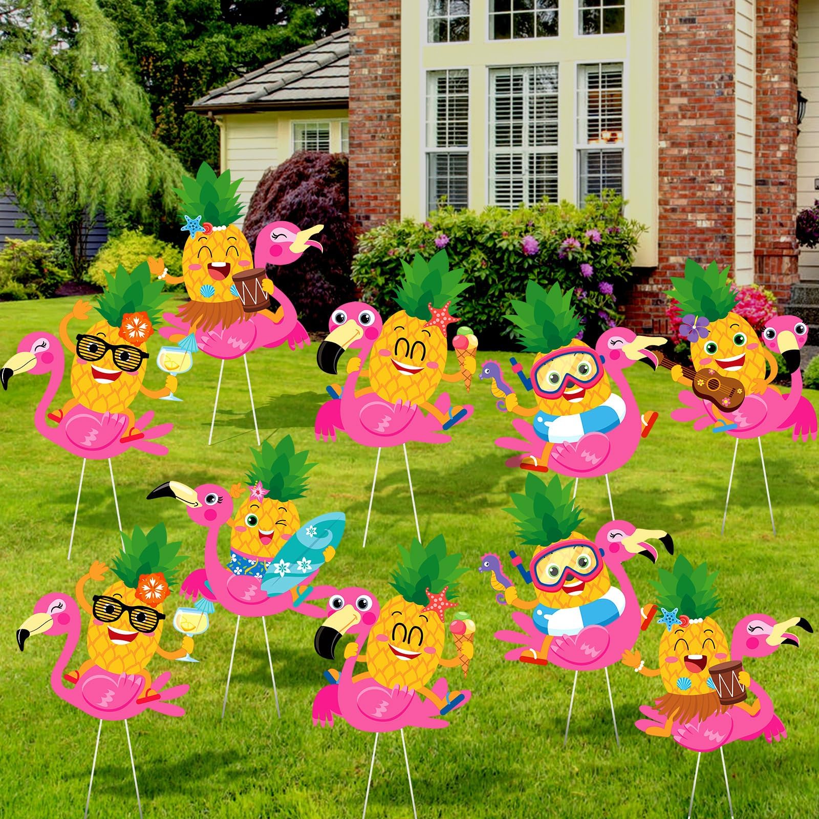 Amazon.com : Vicenpal 12 Pcs Summer Outdoor Yard Decoration Garden Lawn ...
