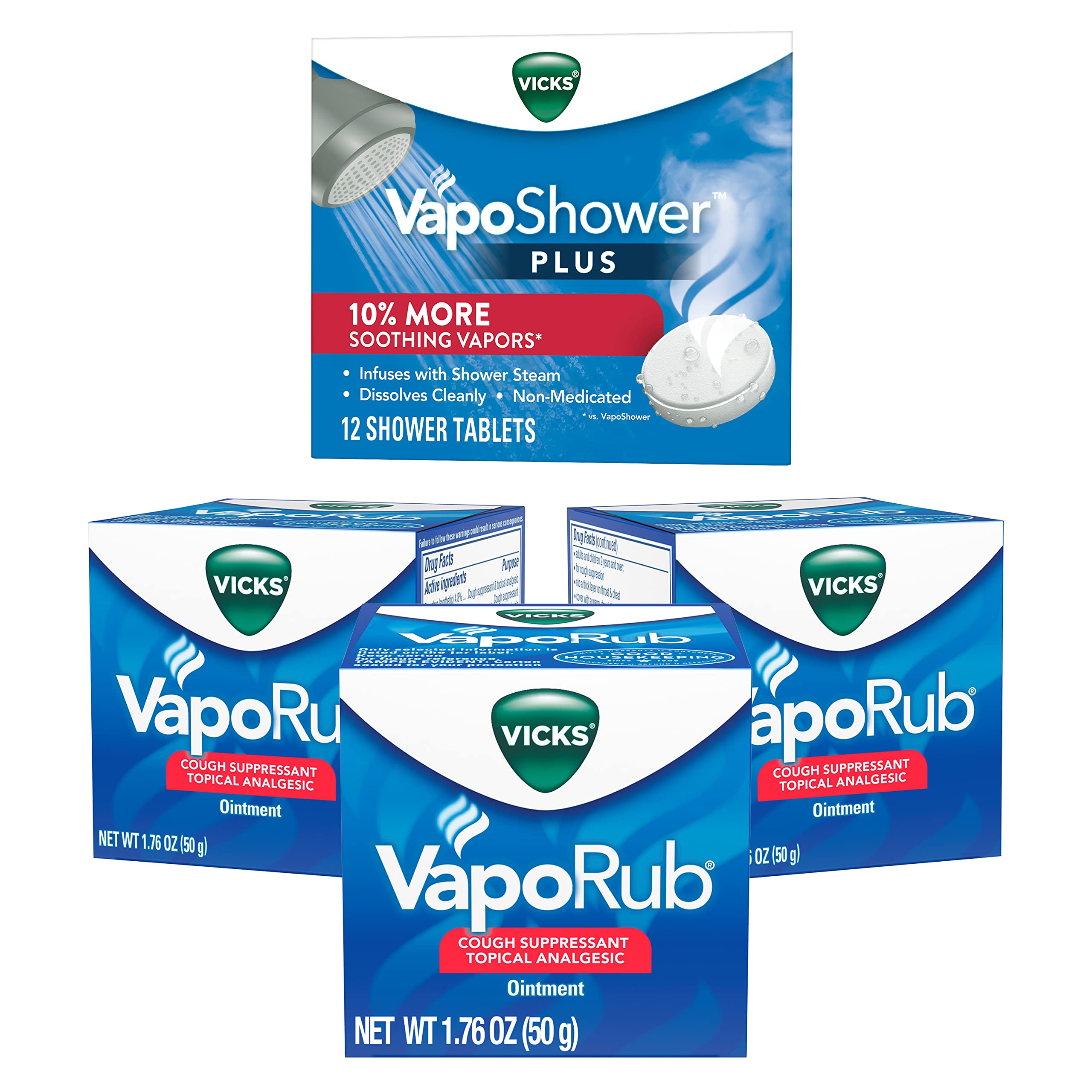 Amazon.com: Vicks VapoRub, Chest Rub Ointment, Relief from Cough, Cold ...