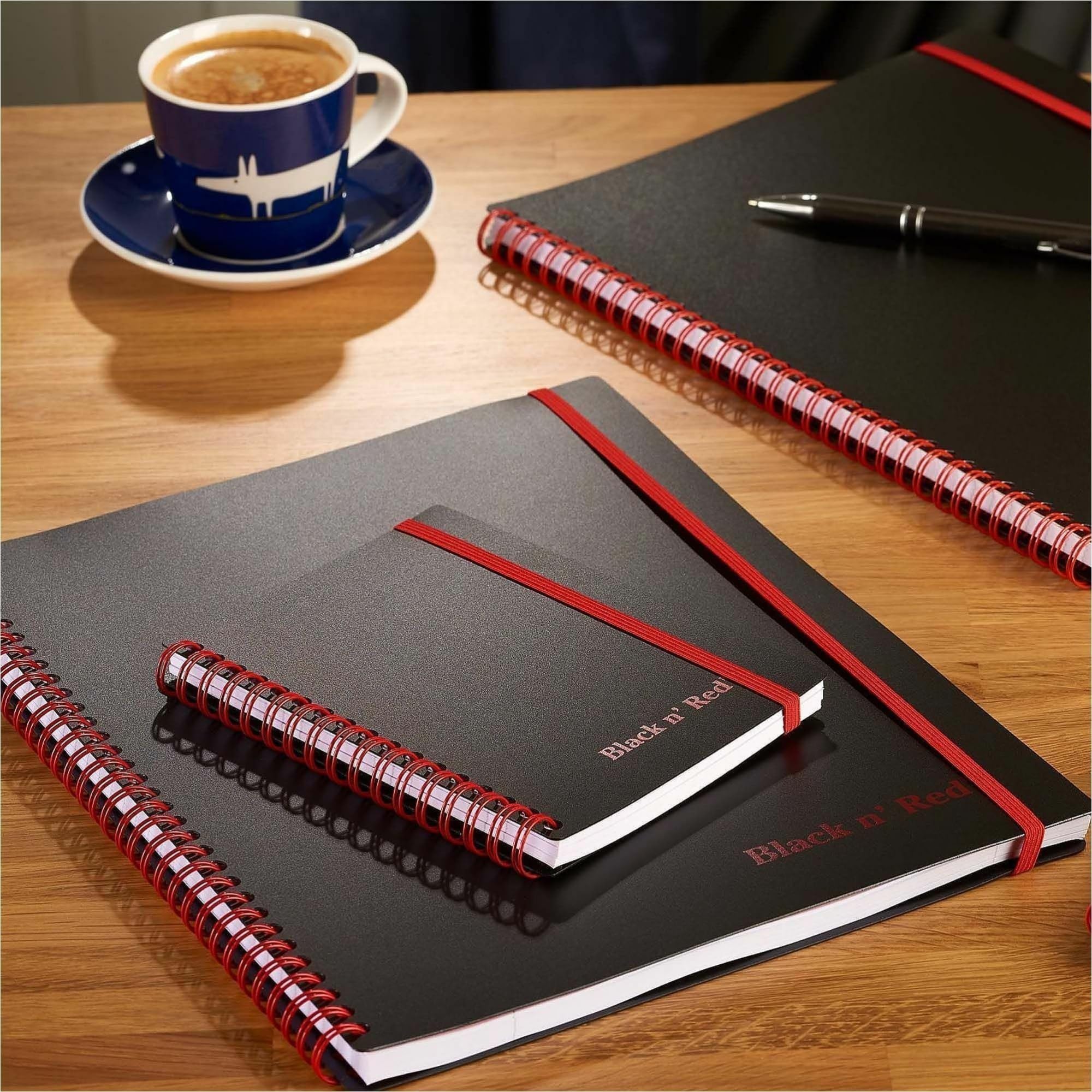 Snapklik.com : Black N Red Notebook, Business Journal, 11" X 8", 70 ...