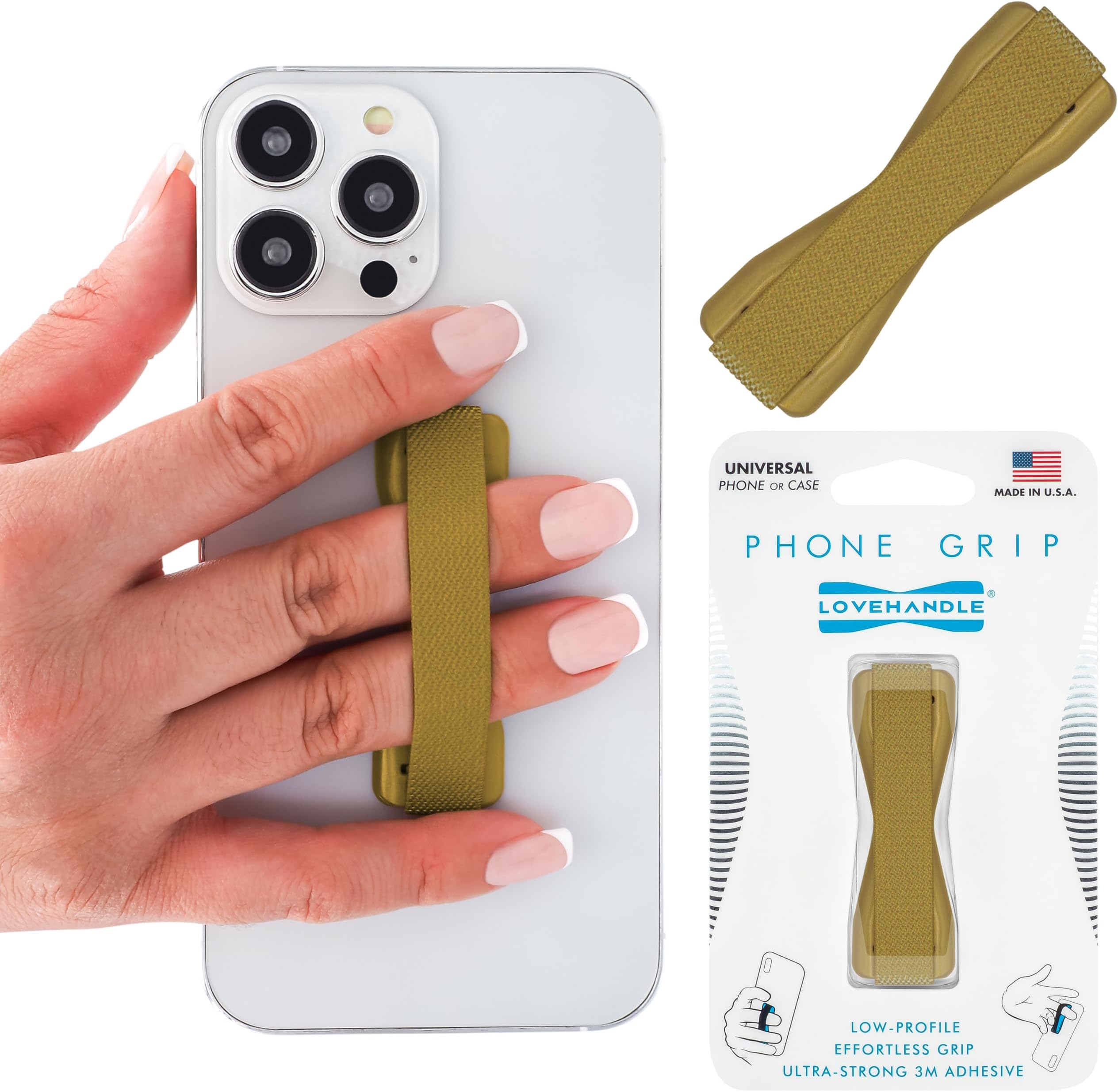 Amazon.com: LOVEHANDLE PRO Premium Phone Grip - Silicone Phone Strap ...