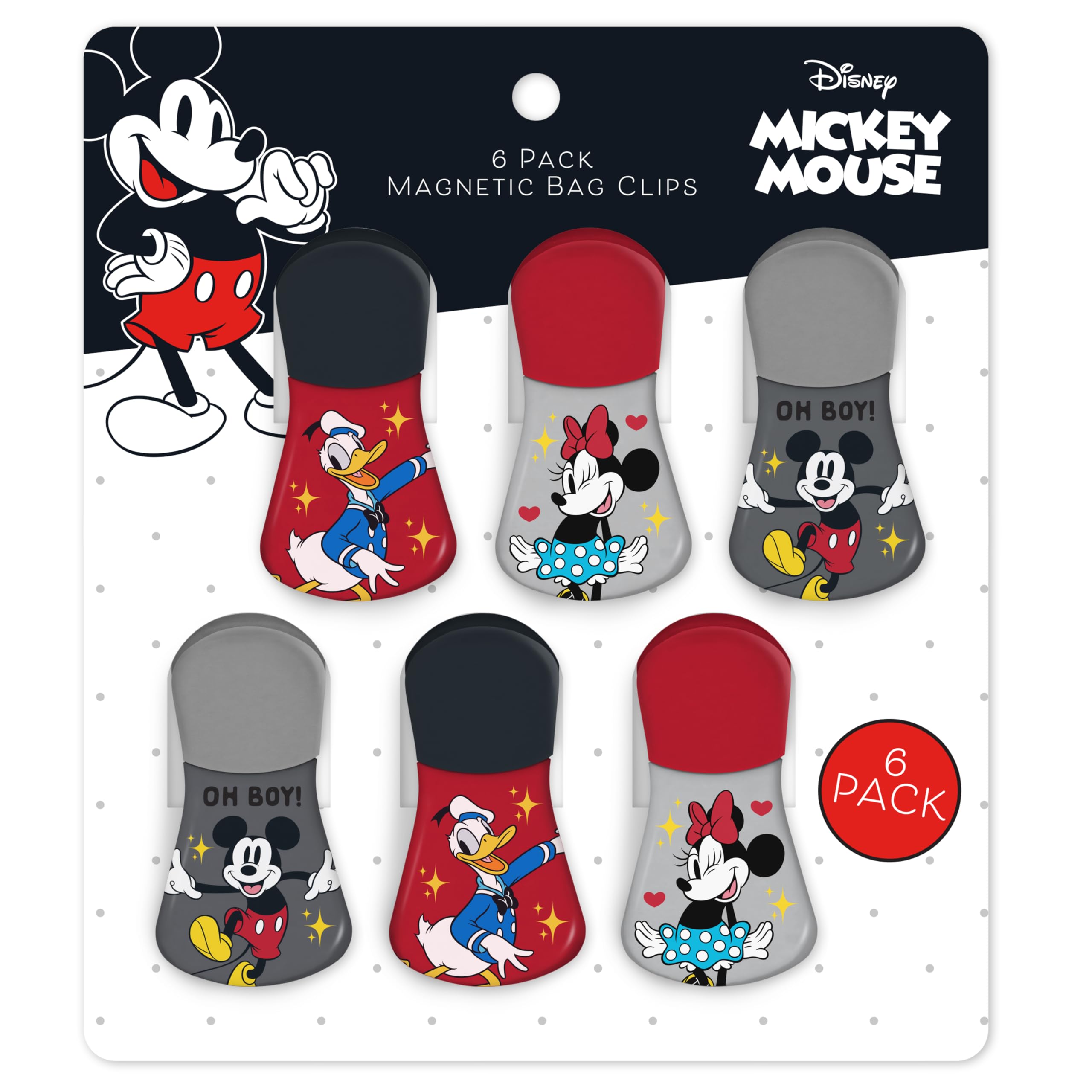 Amazon.com: Disney Magnetic Chip Clips – Set of 6 Bag Clips for Food ...
