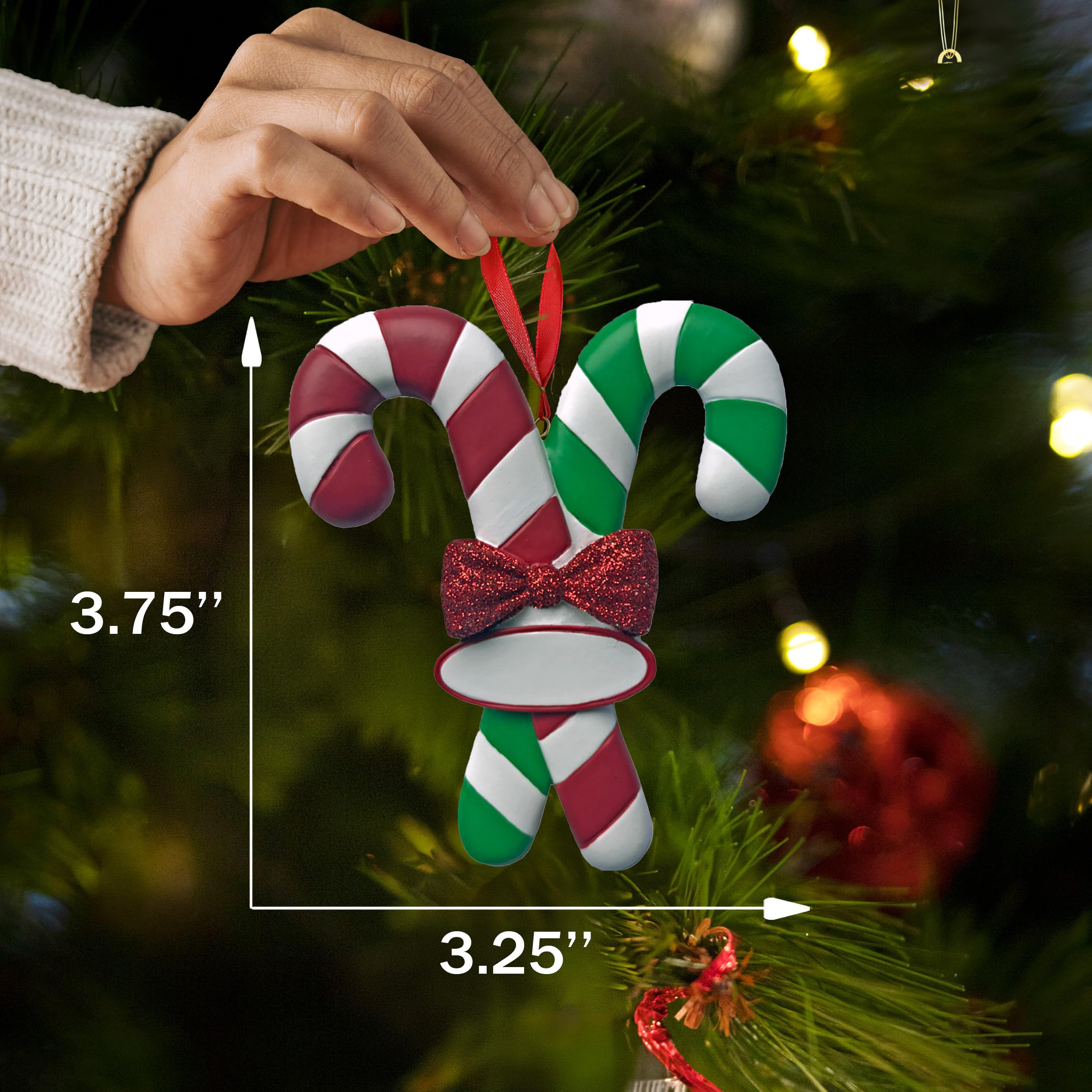 Personalized Candy Cane Ornaments Personalised Candy Cane Place