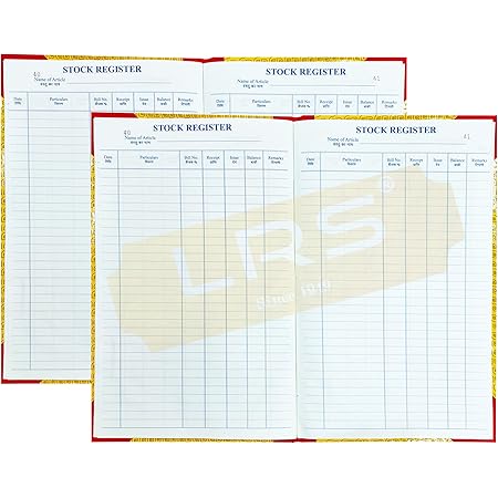 NOZOMI Material Inward Register - 70 GSM Ledger Paper Canvas Bound ...