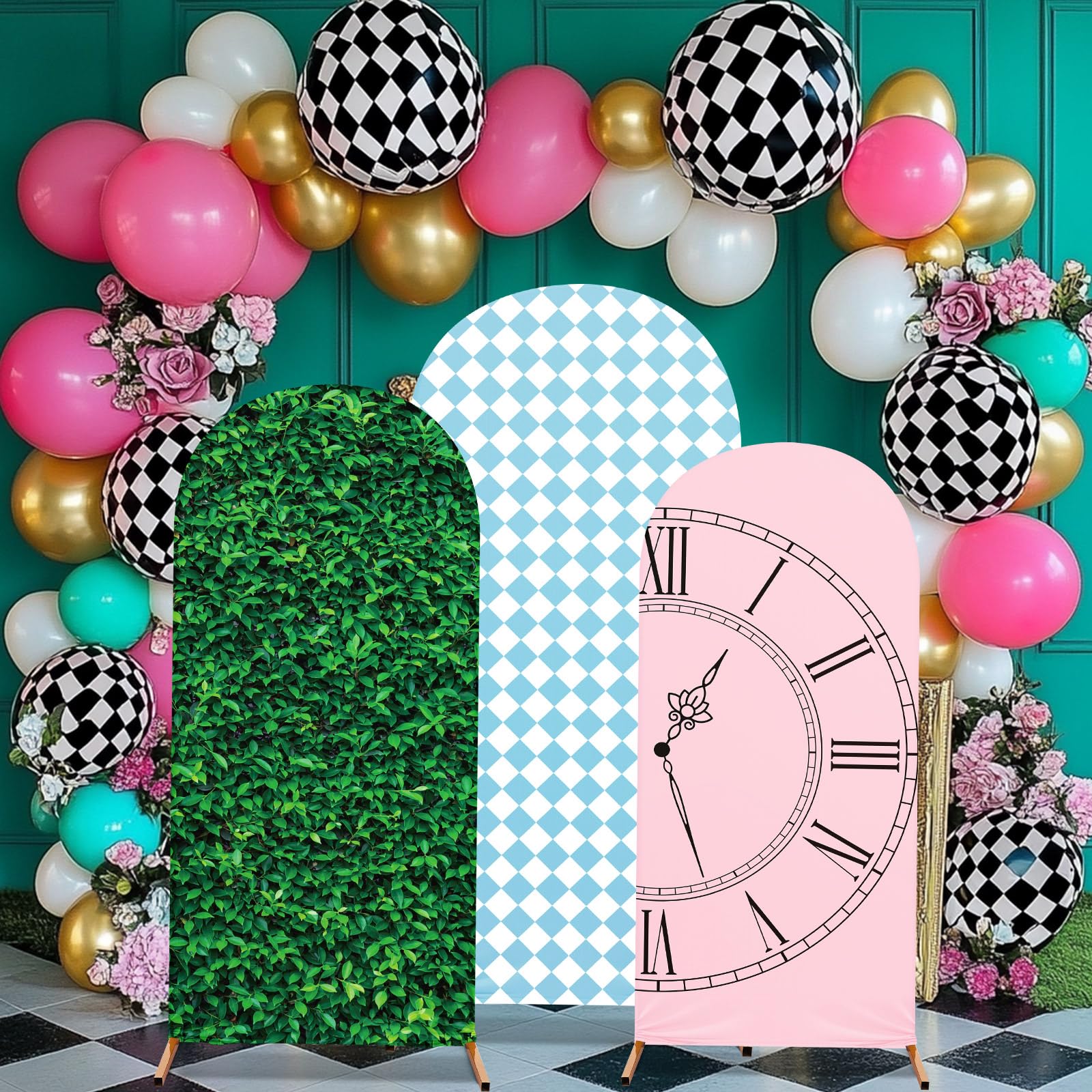 Amazon.com: RimCereal 3 set Tea Party Backdrop Arch Backdrop Cover Tea ...