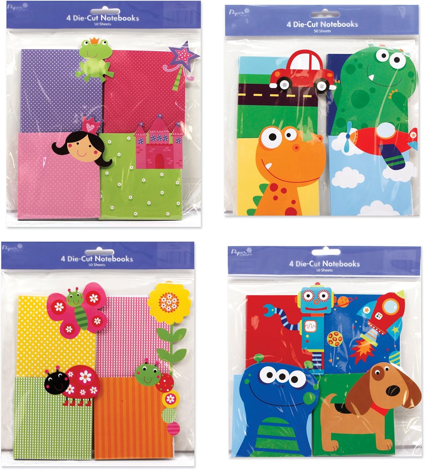 Amazon.com : Shaped Mini Notebooks (4Pc) : Stationery Notepads : Health ...