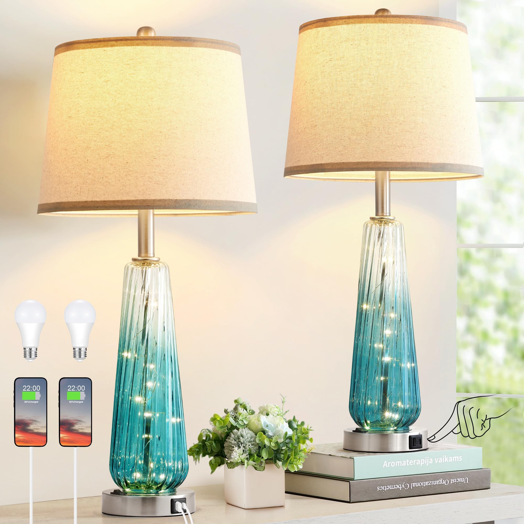 Romantic Night Light Creative INS Wind Starry Table lamp Bedroom ...