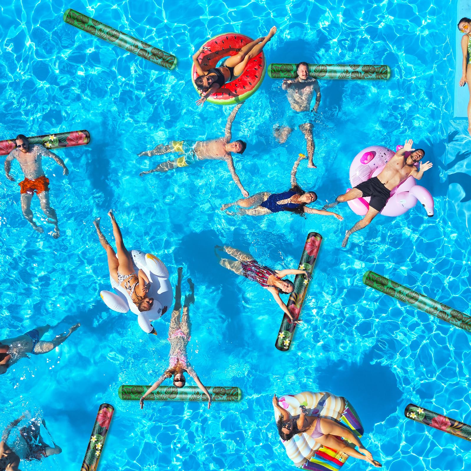 Snapklik.com : Karenhi 4 Pcs 50 Inch Inflatable Swim Pool Noodles ...