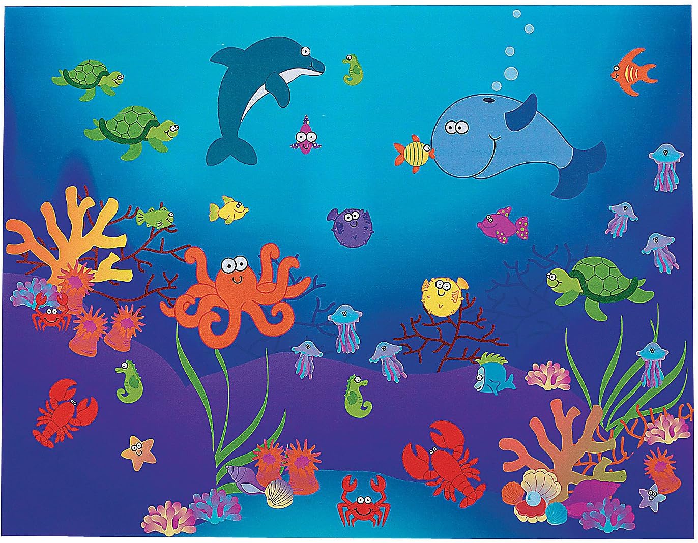 Amazon.com: Fun Express Under The Sea! Ocean Sticker Scene (12 Scenes ...