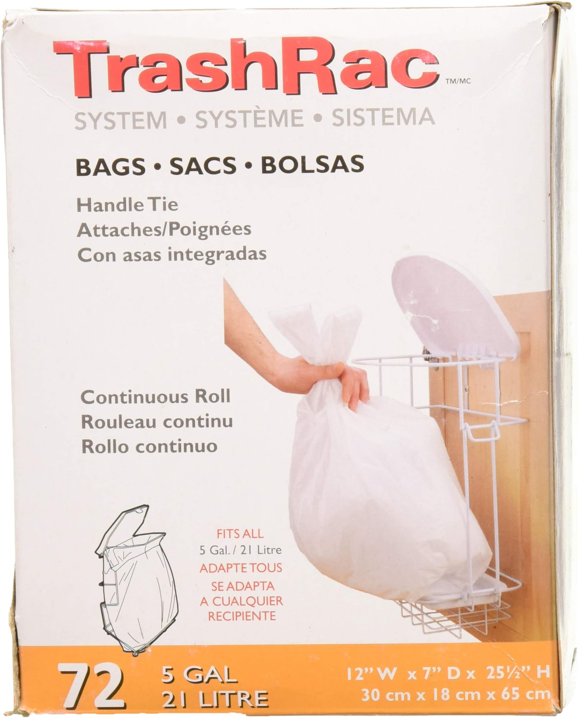 Amazon.com: Rack Sack Compact Bag Refills White 24's : Health & Household
