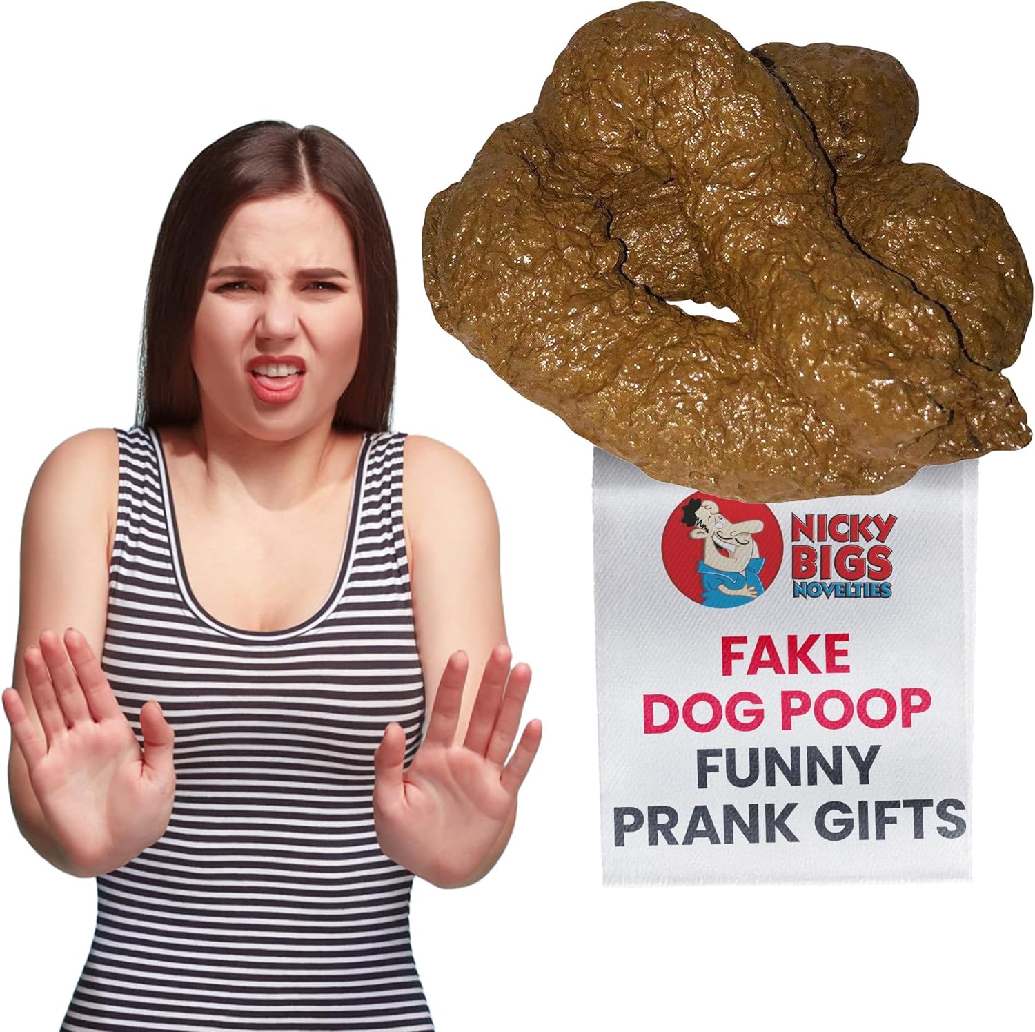 Amazon.com: Nicky Bigs Novelties Deluxe Fake Dog Poop Crap Pile ...