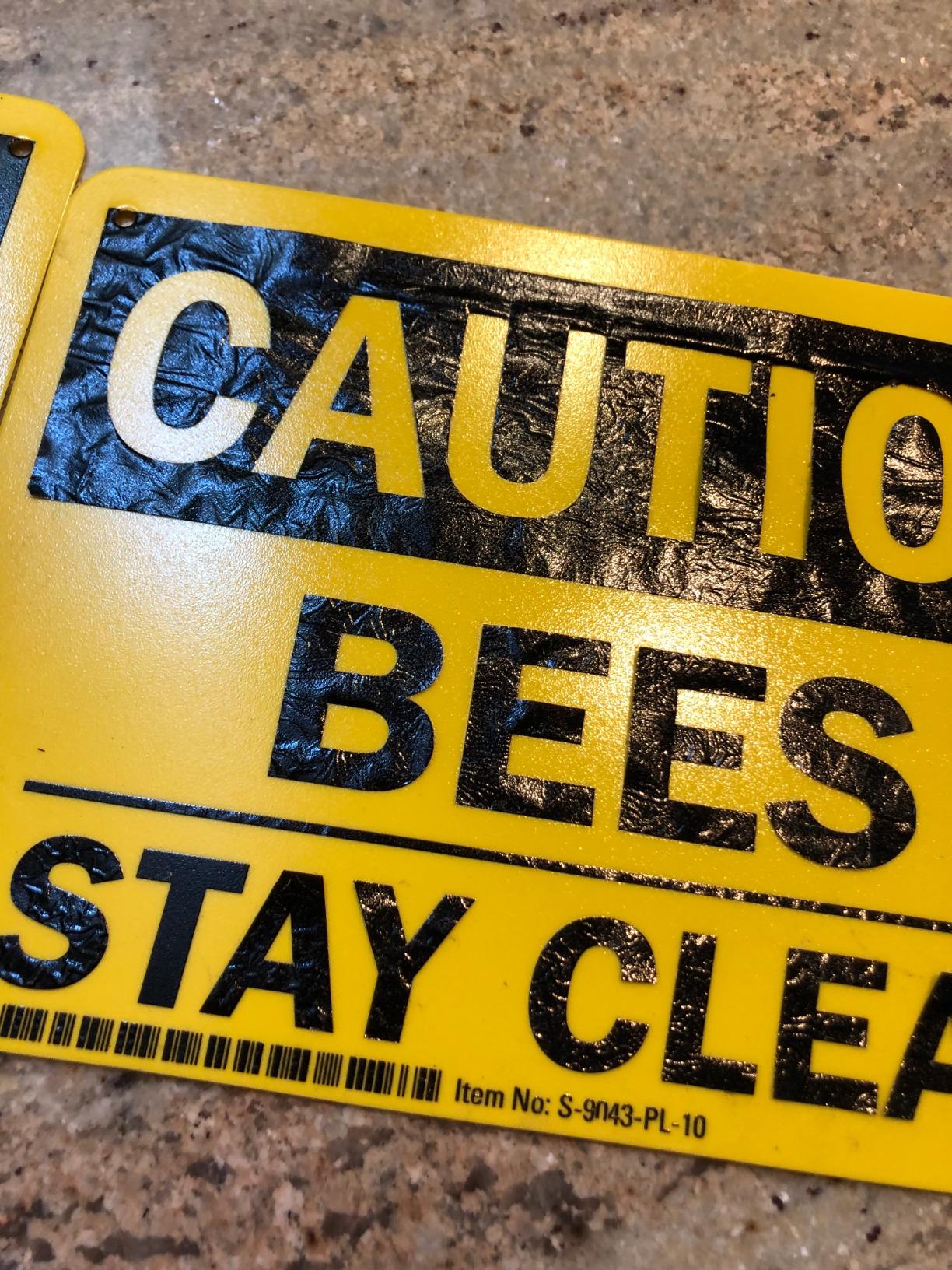 Amazon.com: SmartSign Caution - Bees Stay Clear Sign, 10x7 Inches, 4 ...