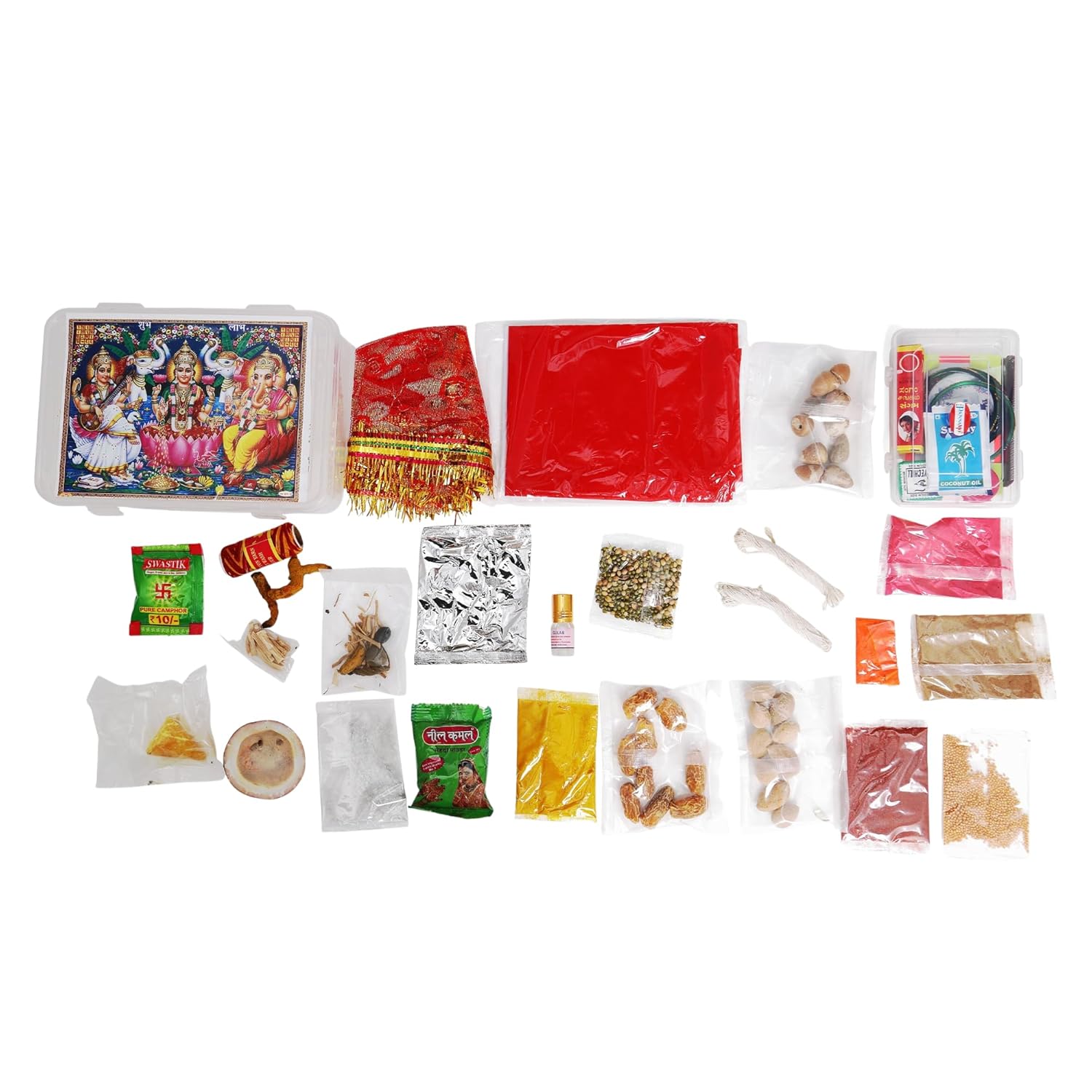 SwarnaLakshmi Diwali Pooja Samagri Box | Complete Kit for Diwali Pooja ...