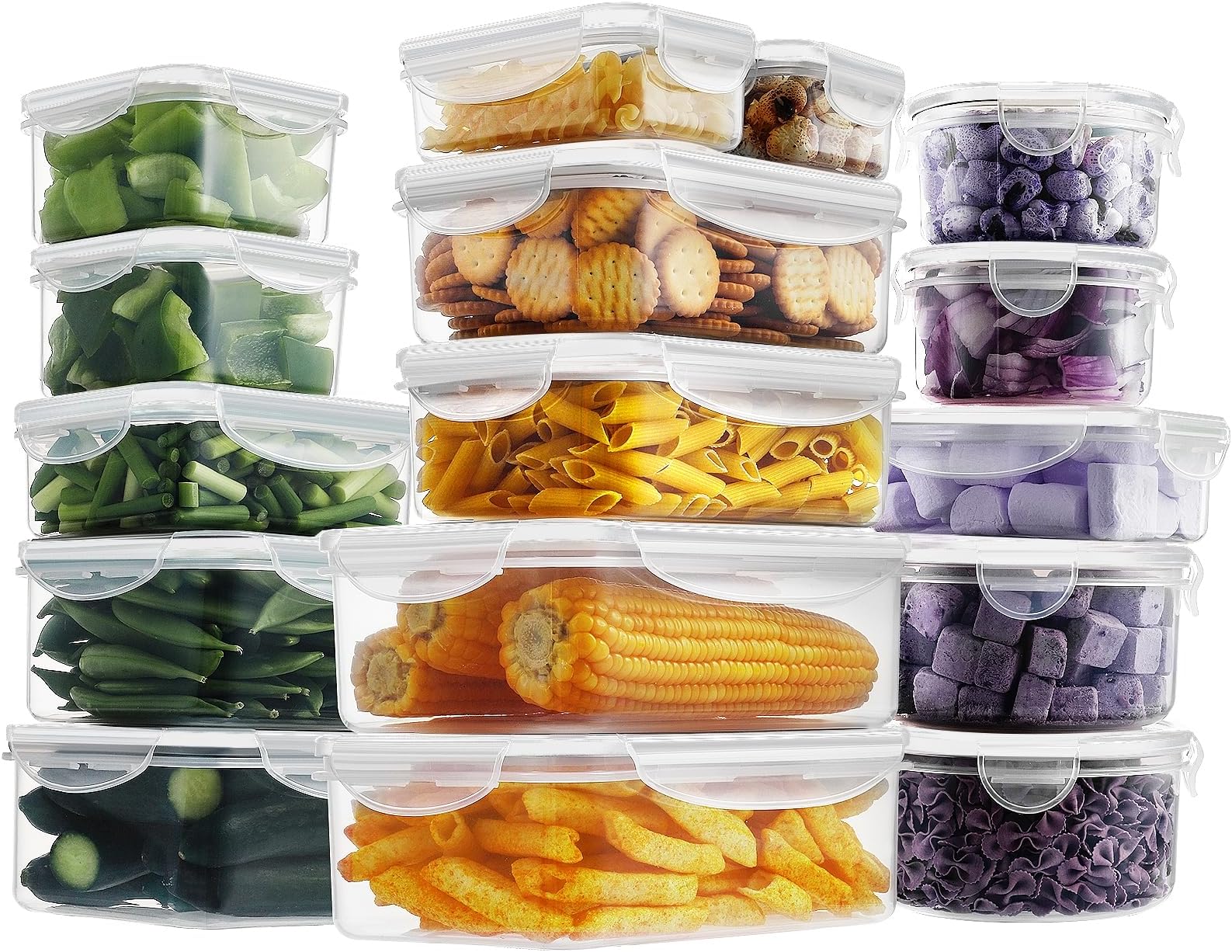 Amazon.com: Vacucraft Plastic Food Storage Containers with Airtight ...
