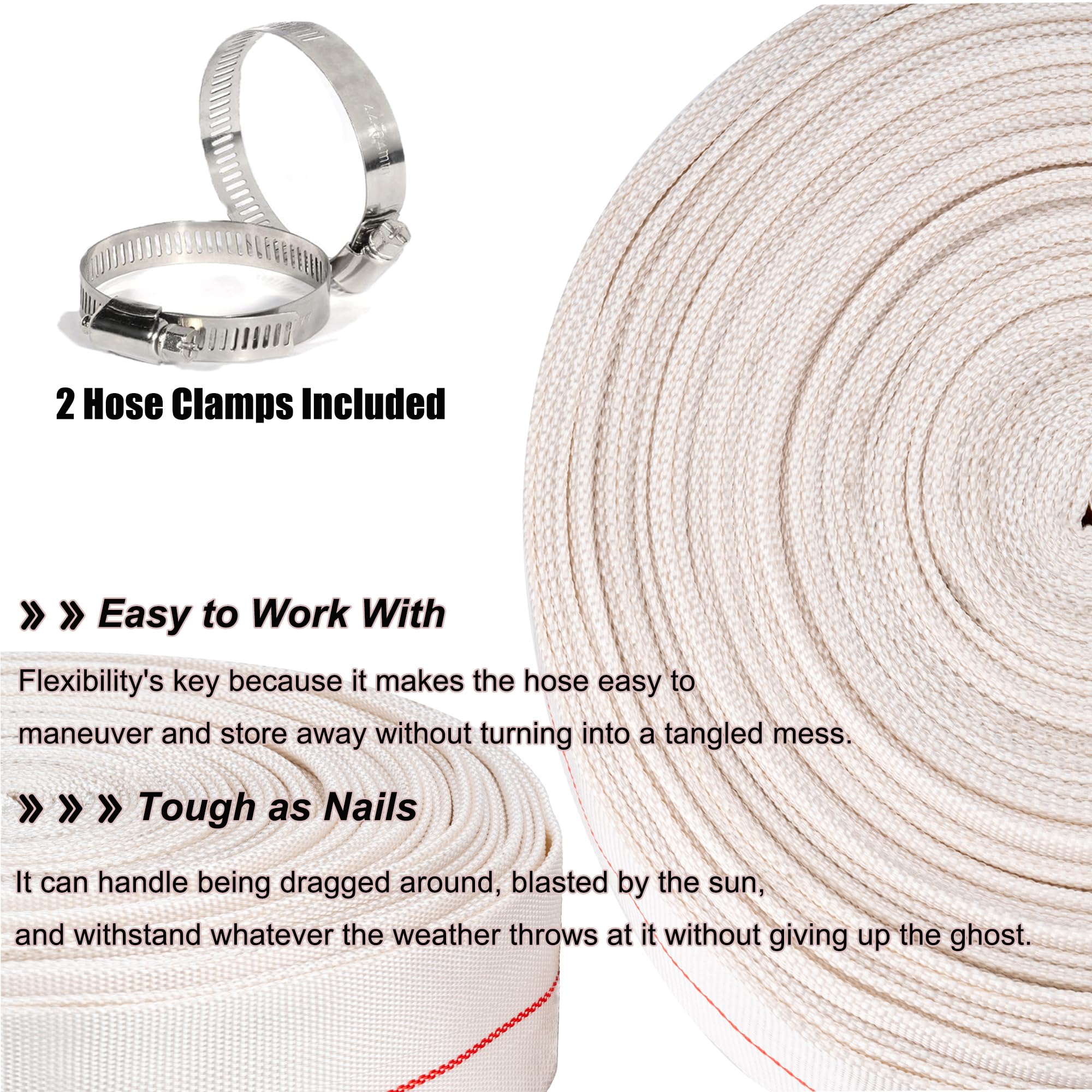 Snapklik.com : Backwash Hose 1-1/2"ID X 65.6ft Swimming Pool Discharge ...
