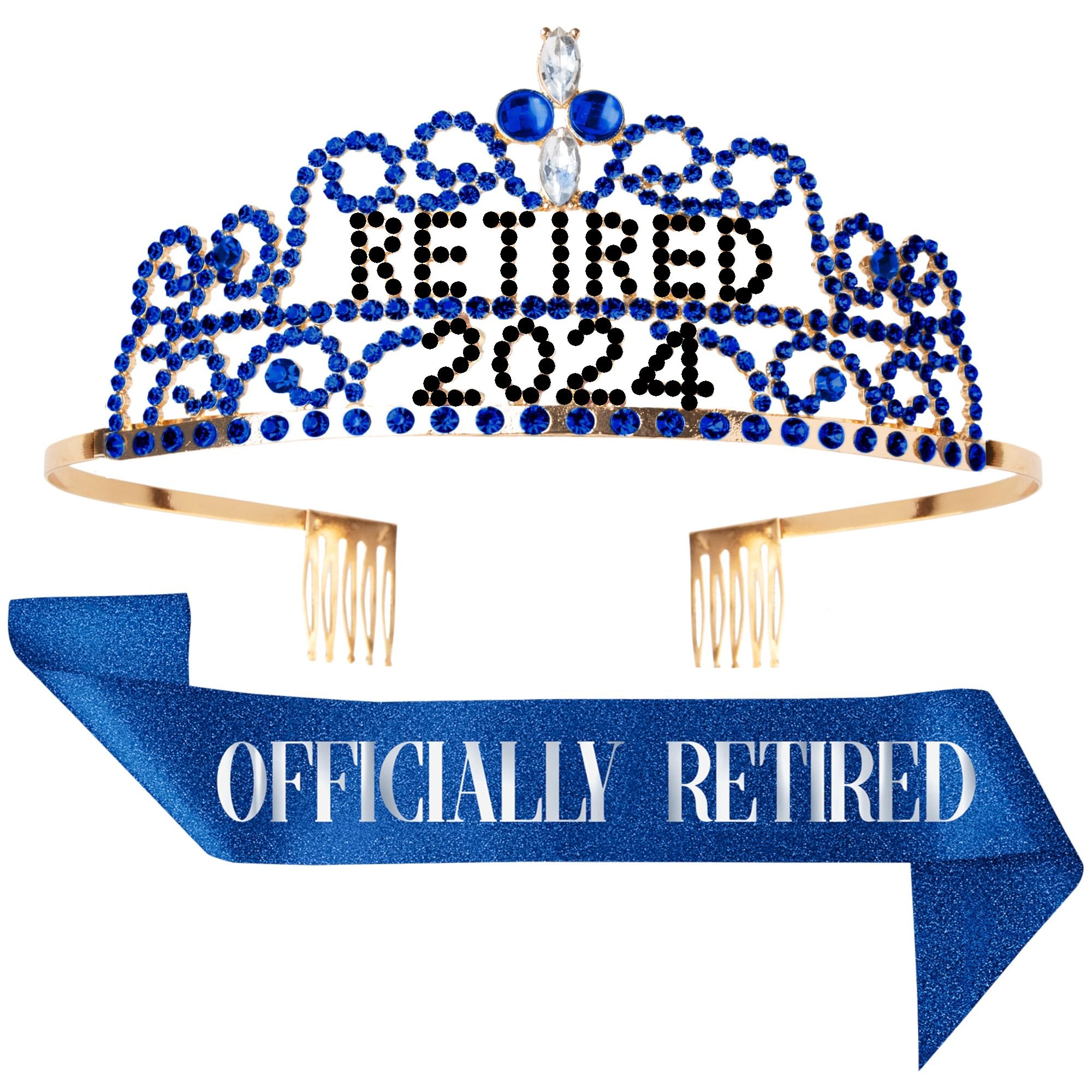 Buy 2023 Retirement Tiara & Sash Set - Tiara Crown & Officially Retired ...