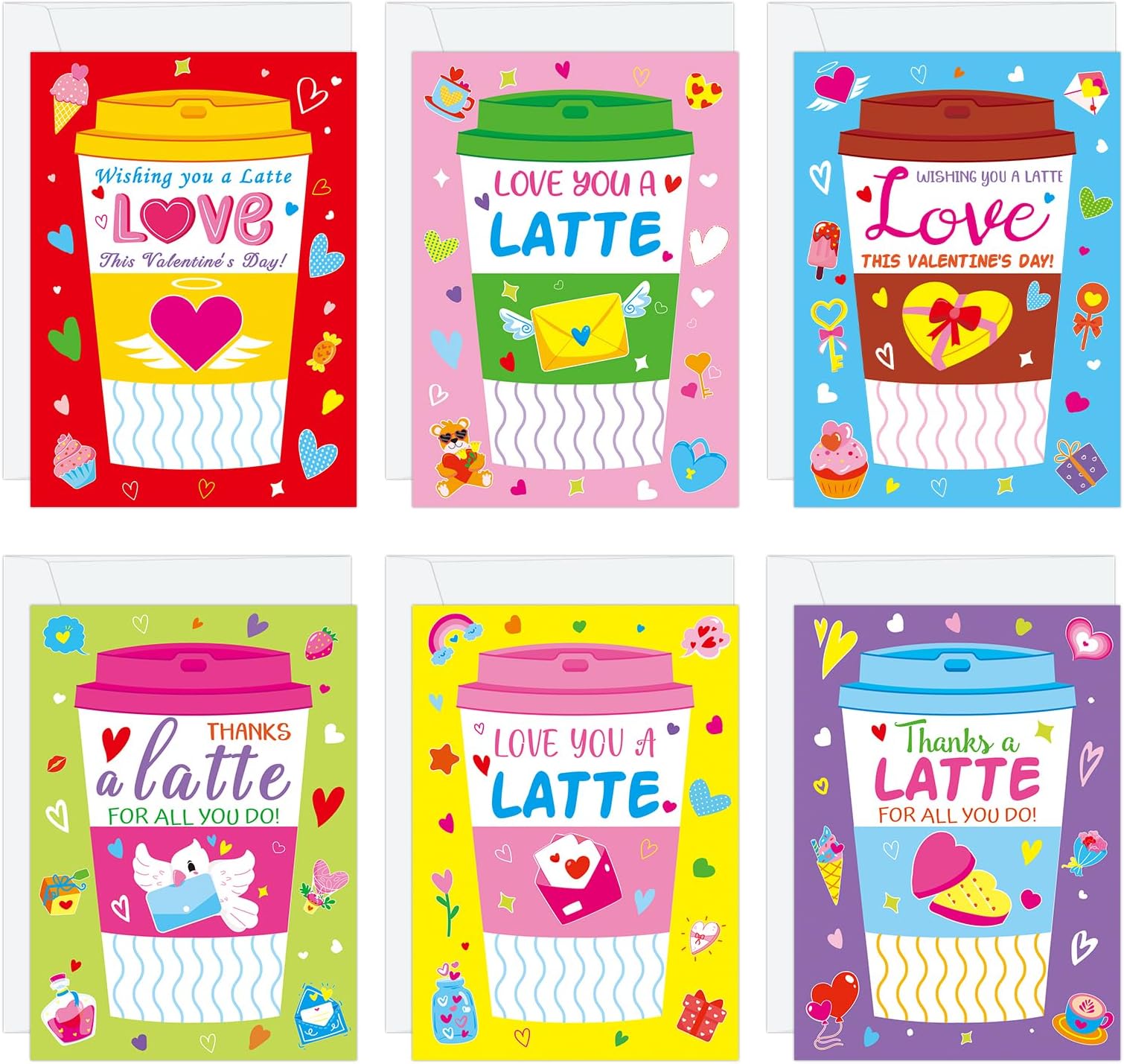 Amazon.com : CANIFORTUNE 24 Pack Valentines Coffee Gift Card Holders ...