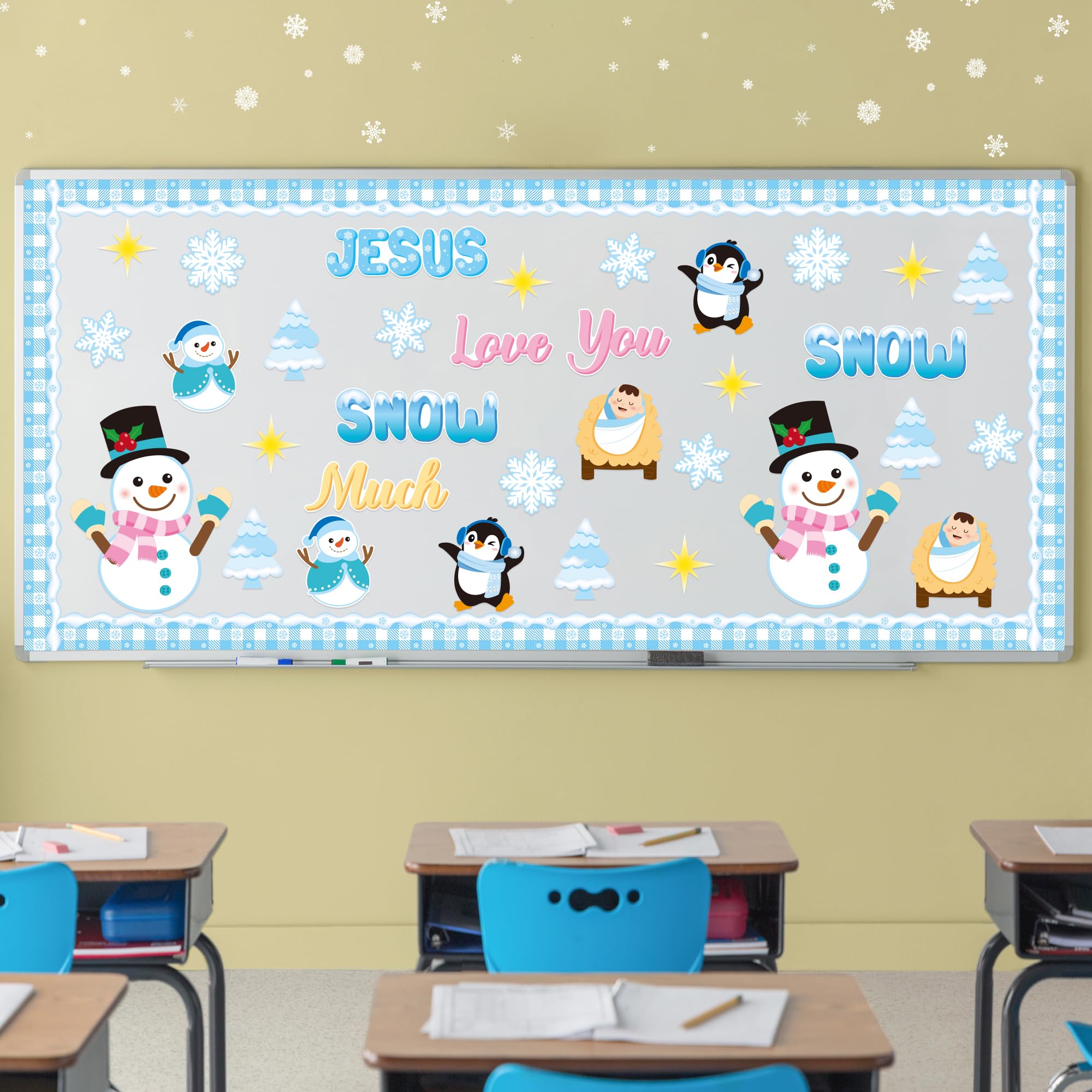 Snapklik.com : 88Pcs Winter Christmas Bulletin Board Decoration Set ...