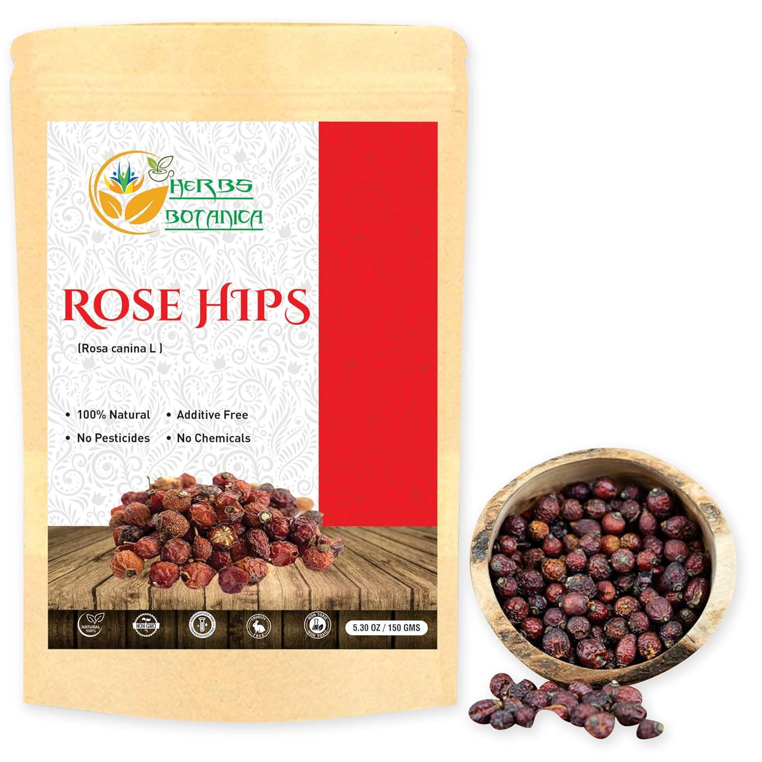 Amazon.com : Herbs Botanica Rosehips Dried Rose Hip Herbal Tea ...