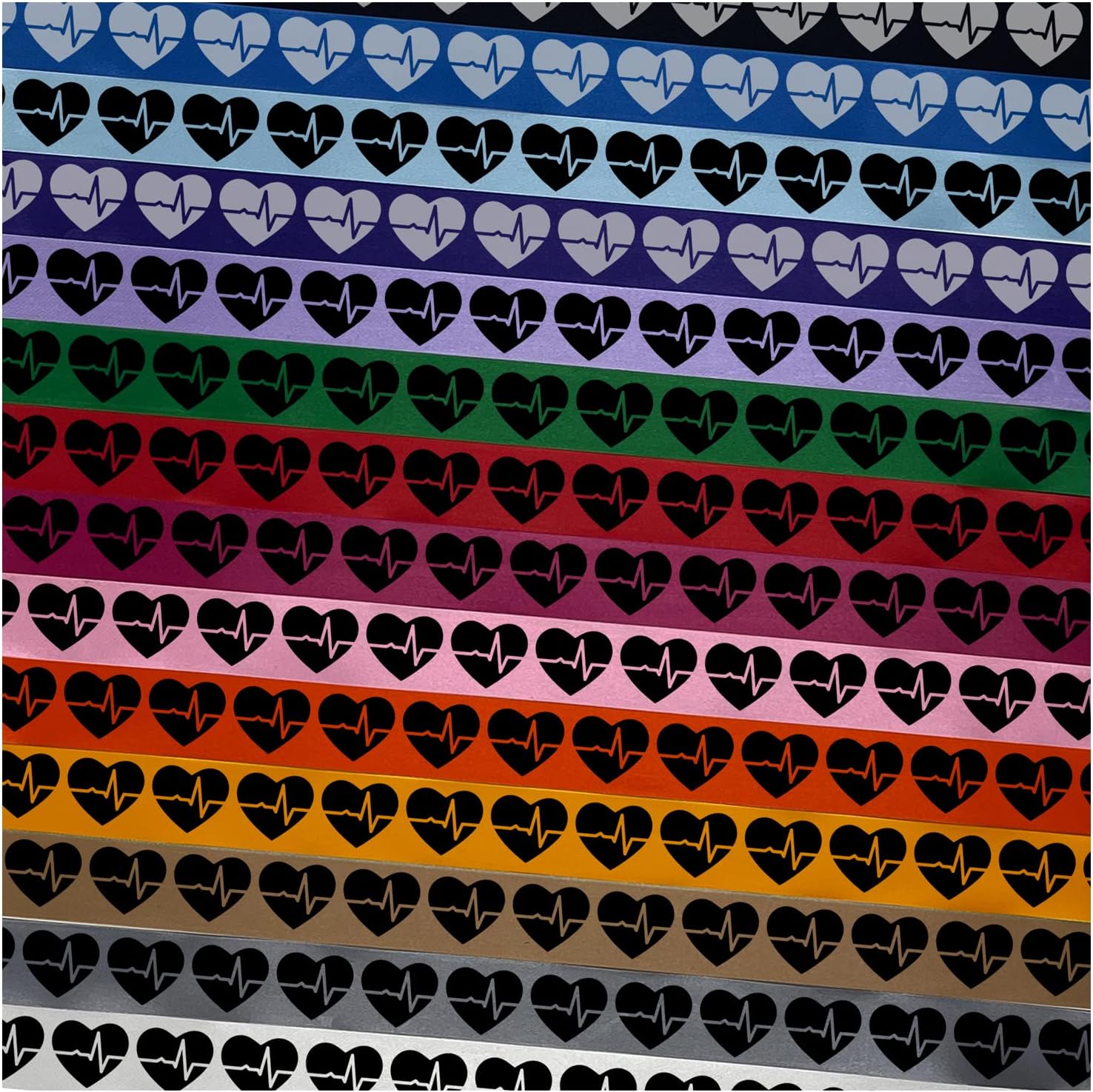 Amazon.com: EKG Pulse Heart Beat Satin Ribbon for Bows Gift Wrapping ...