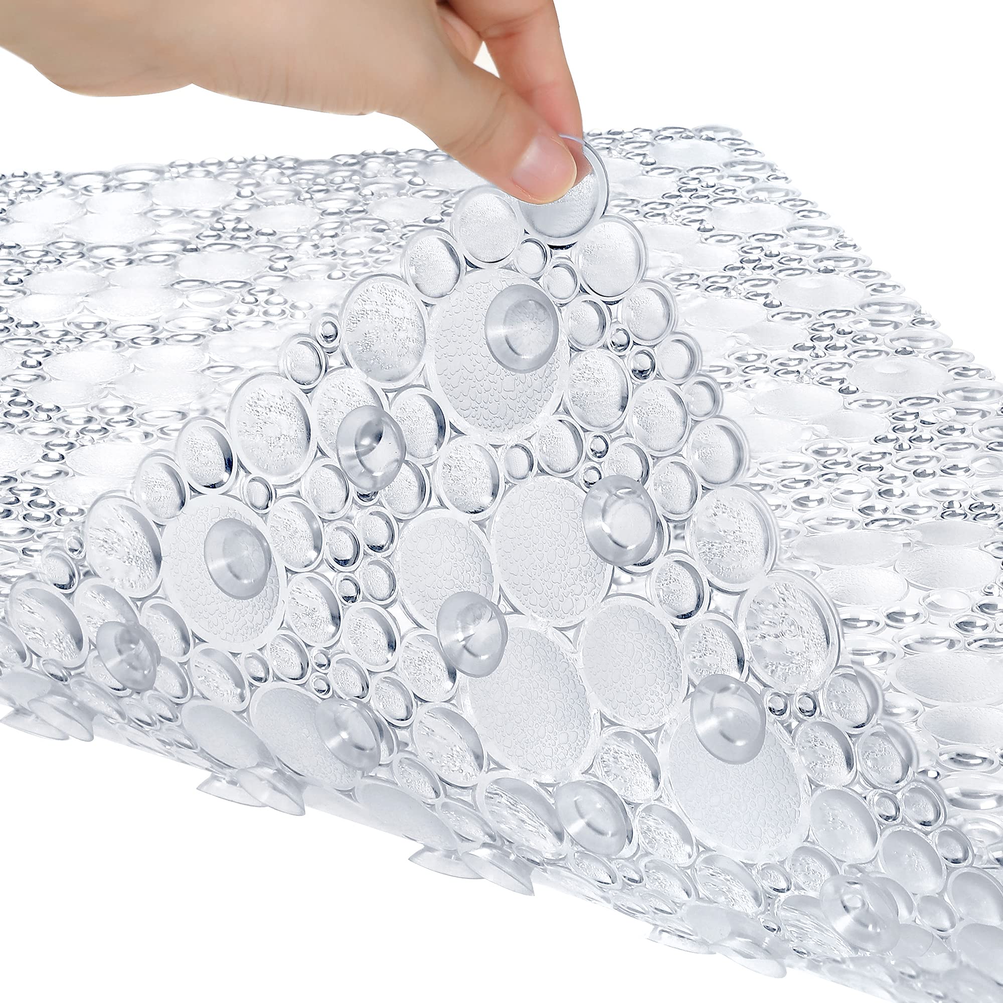 Mantto Extra Long Pebble Bath Tub Shower Mat 34.2 x 15.7, Bathmat Non ...