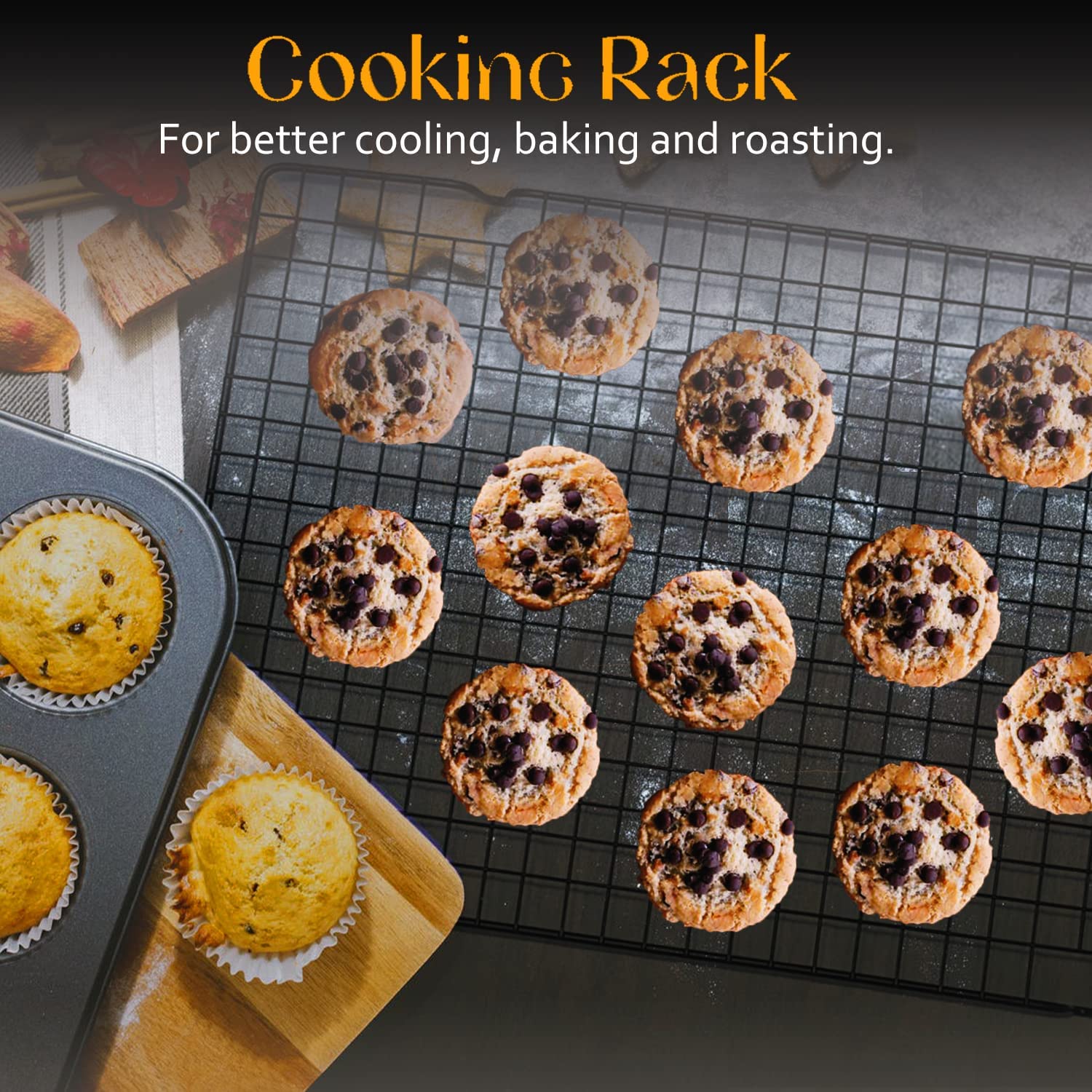 Snapklik.com : Baking Cooling Rack 2 Sets, Cookie Cooling Racks For ...