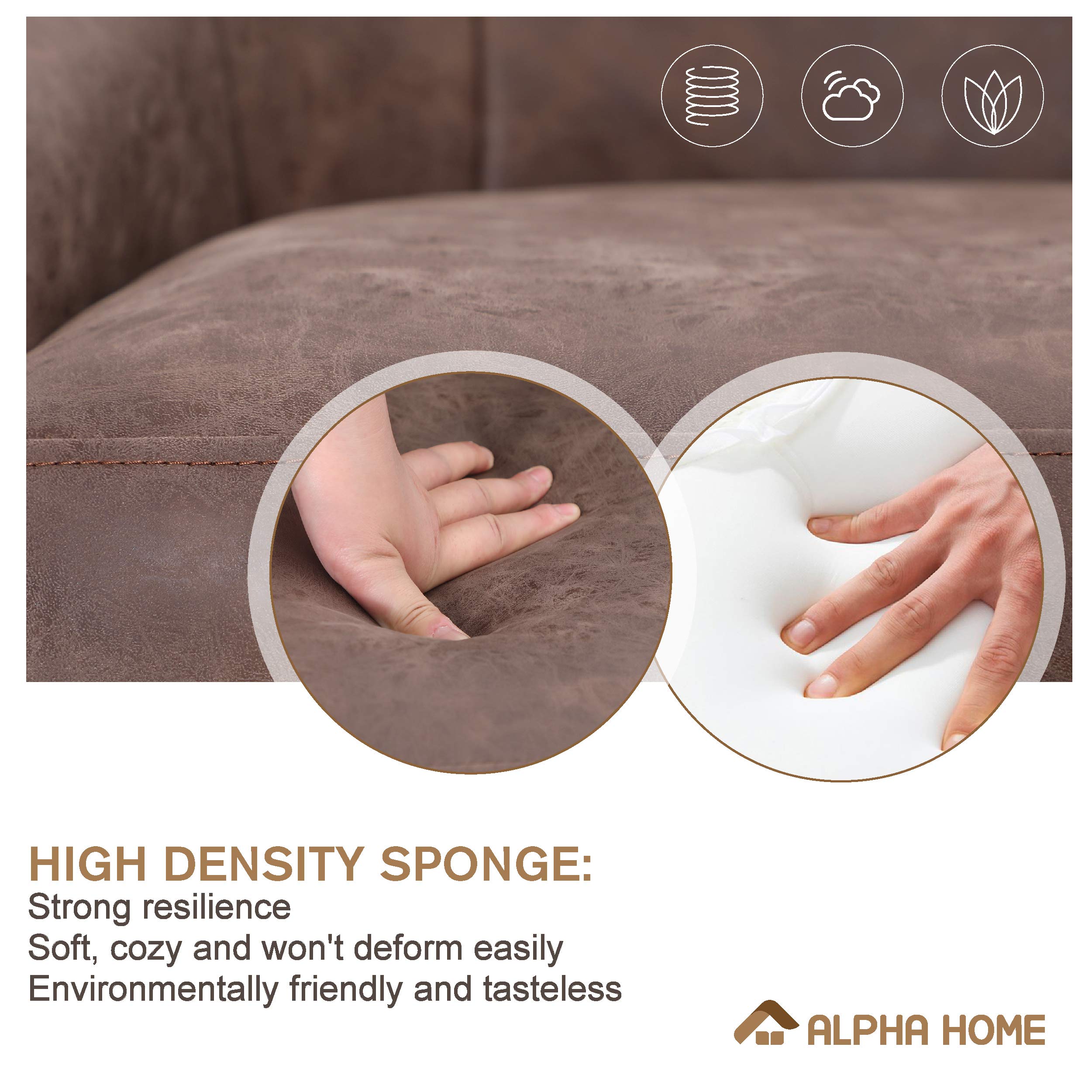 ALPHA HOME Swivel Bar Stools Set of 2 Adjustable Airlift Counter Height ...