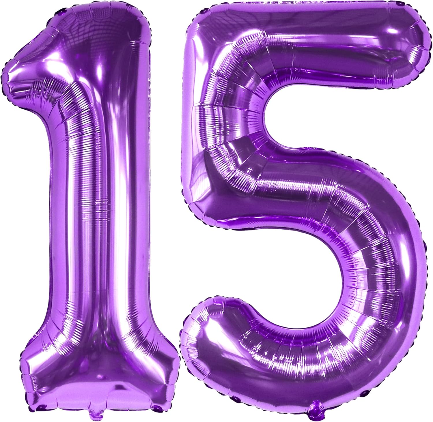 Amazon.com: KatchOn, Giant Purple 15 Balloons Number - 40 Inch | Sweet ...