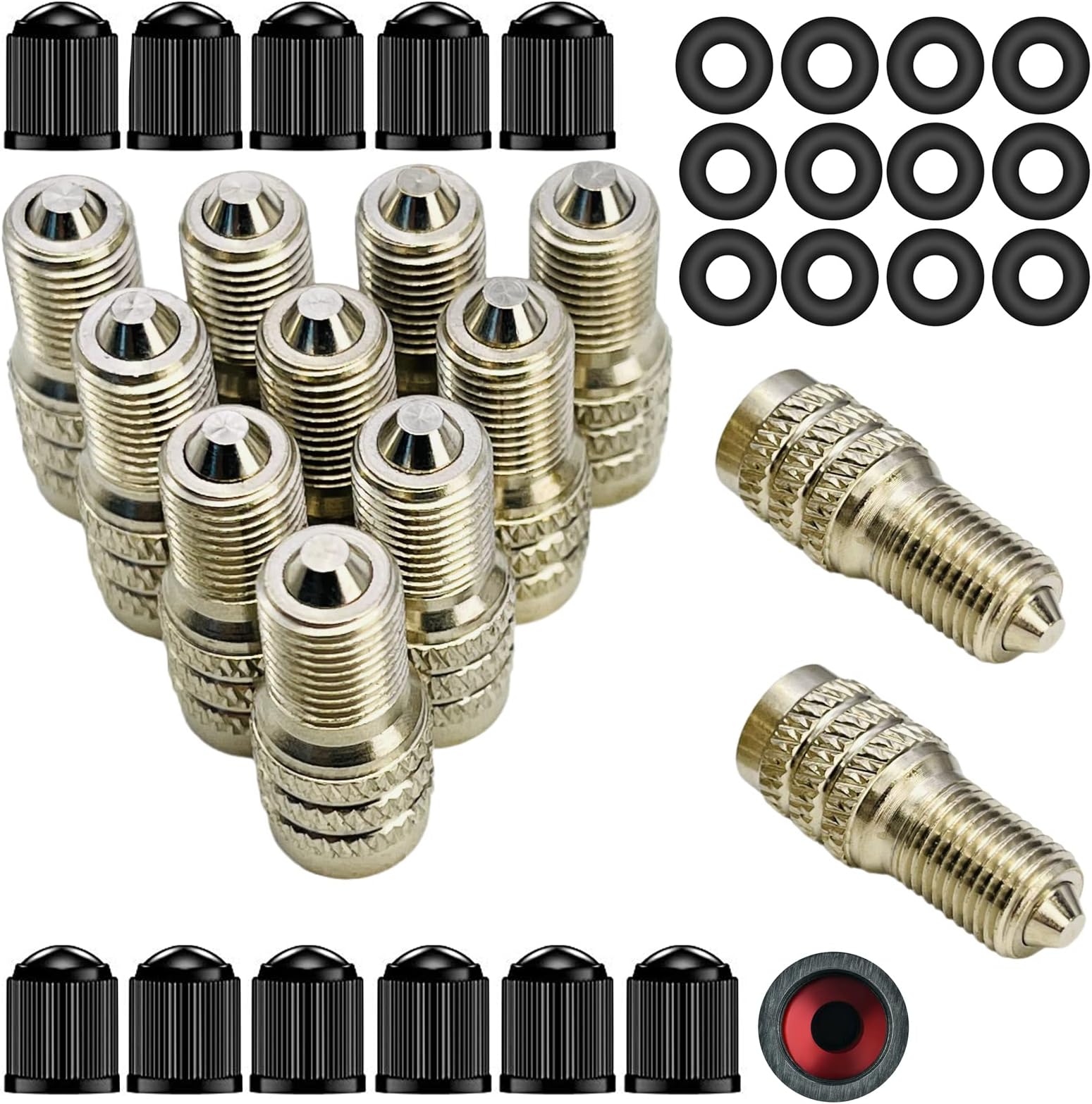 Amazon.com: KEX Set of 12 Flow Through Valve Stem Caps, Double Seal ...